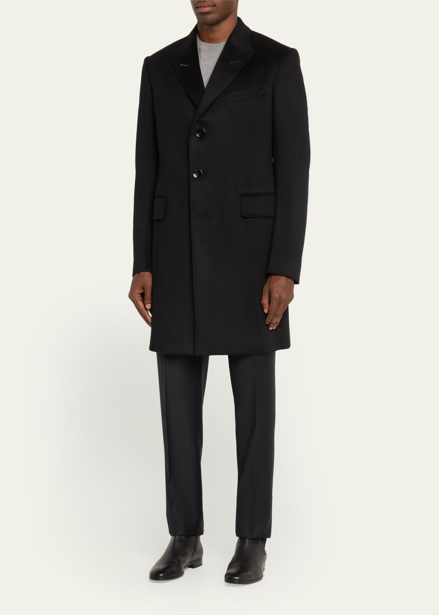 TOM FORD Men's Solid Cashmere Overcoat - Bergdorf Goodman