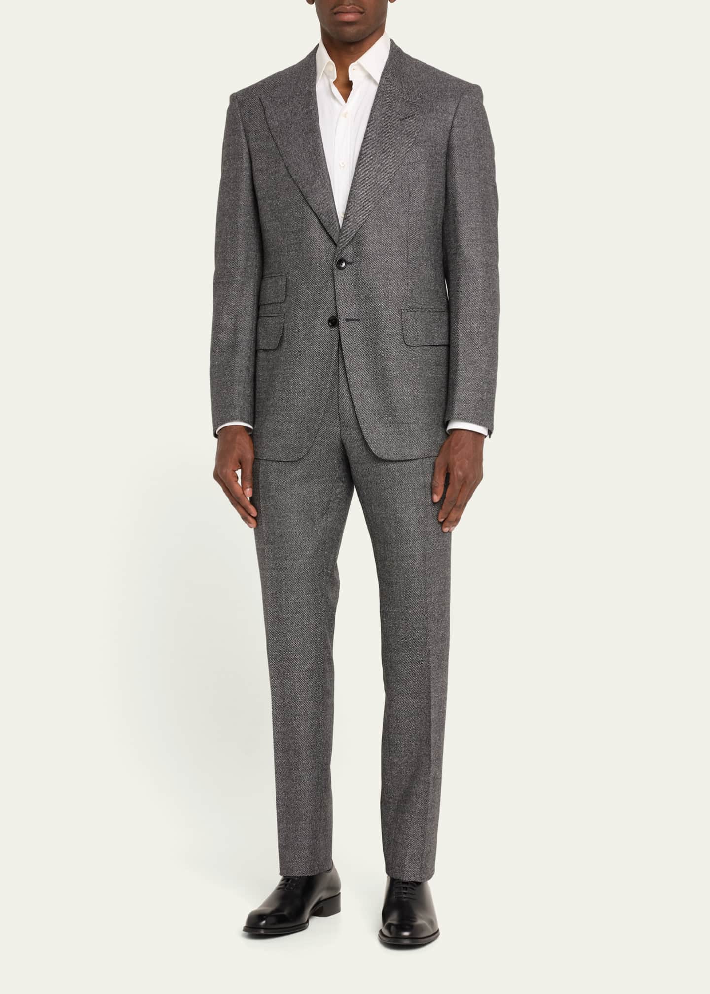 TOM FORD Men's Shelton Wool Sharkskin Suit - Bergdorf Goodman