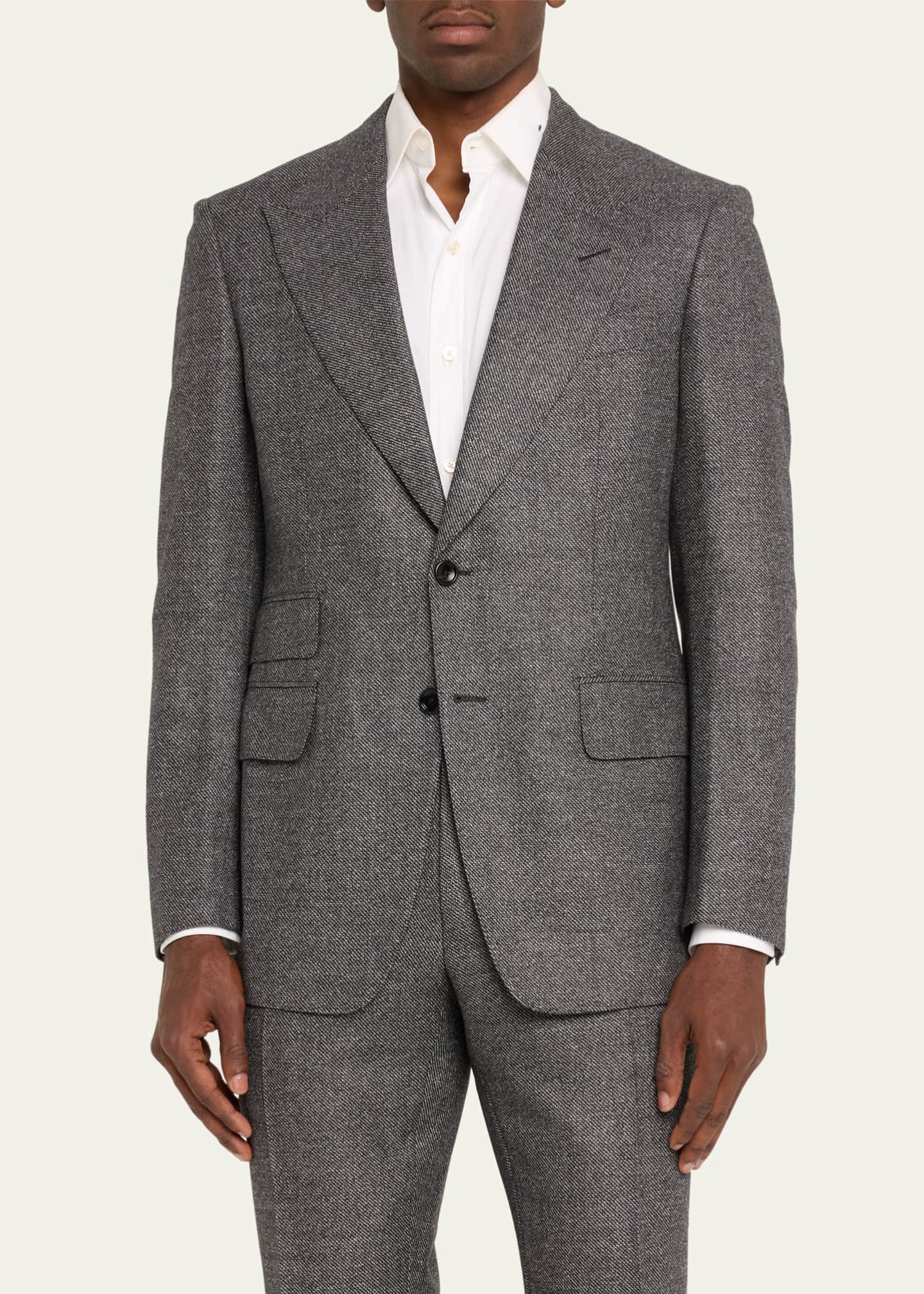 TOM FORD Men's Shelton Wool Sharkskin Suit - Bergdorf Goodman