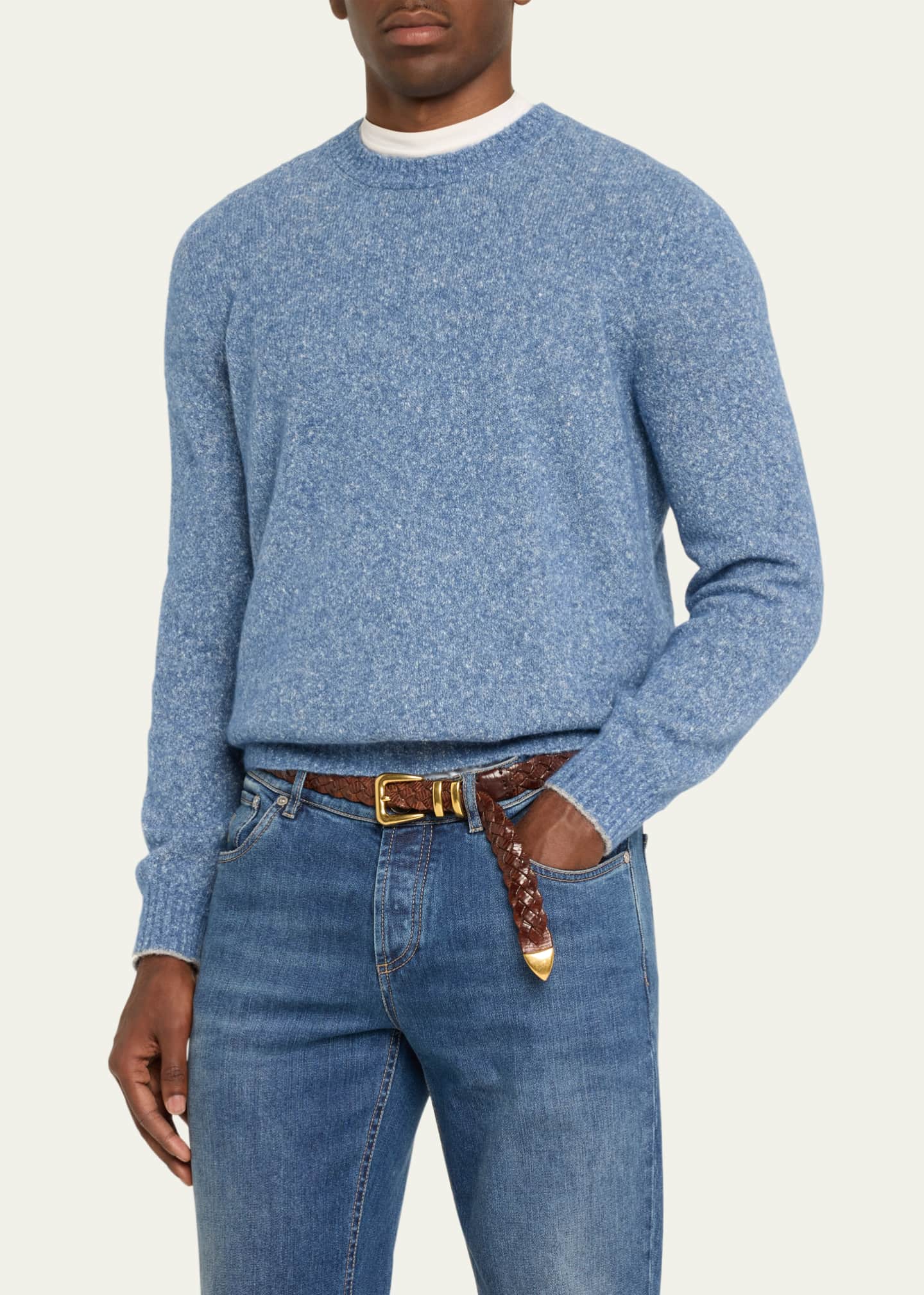 Brunello Cucinelli Men's Cotton Ribbed Sweatshirt - Bergdorf Goodman
