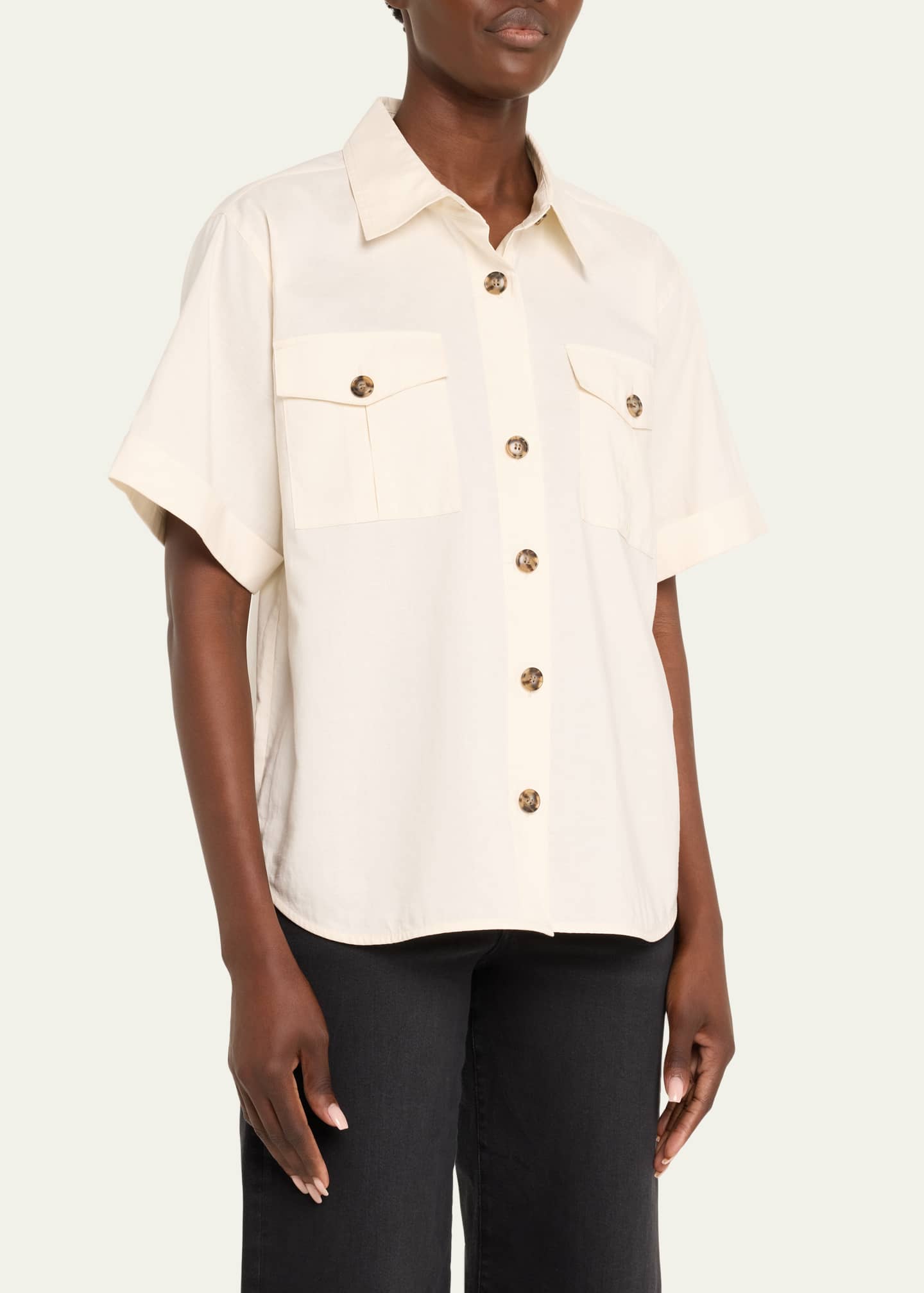 FRAME Patch Pocket Utility Shirt - Bergdorf Goodman