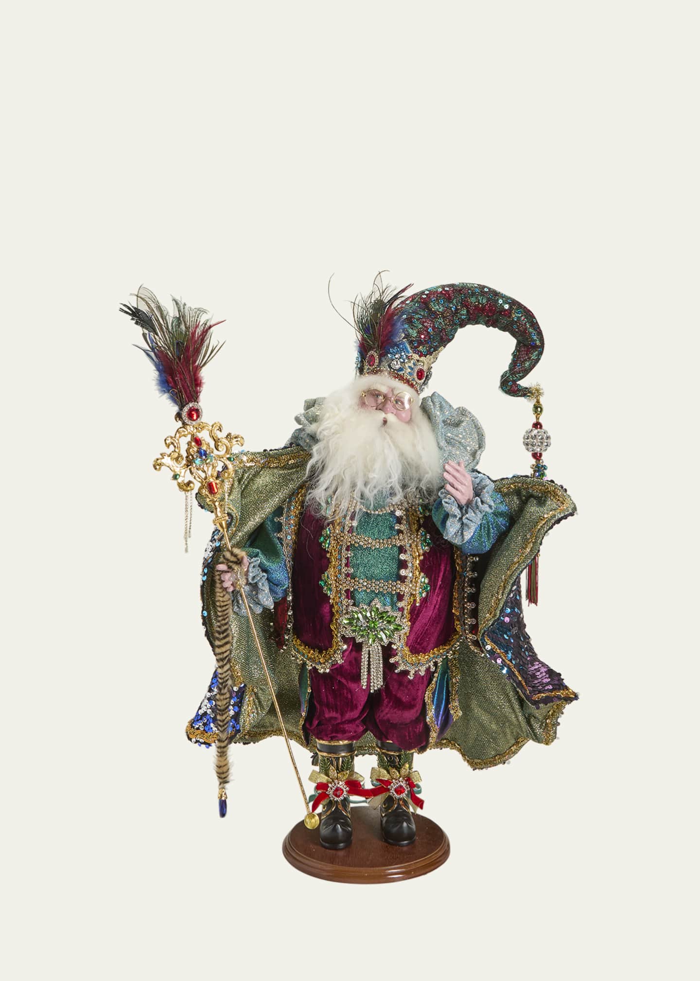 Mark Roberts Peacock Jewel Santa, 26" - Bergdorf Goodman