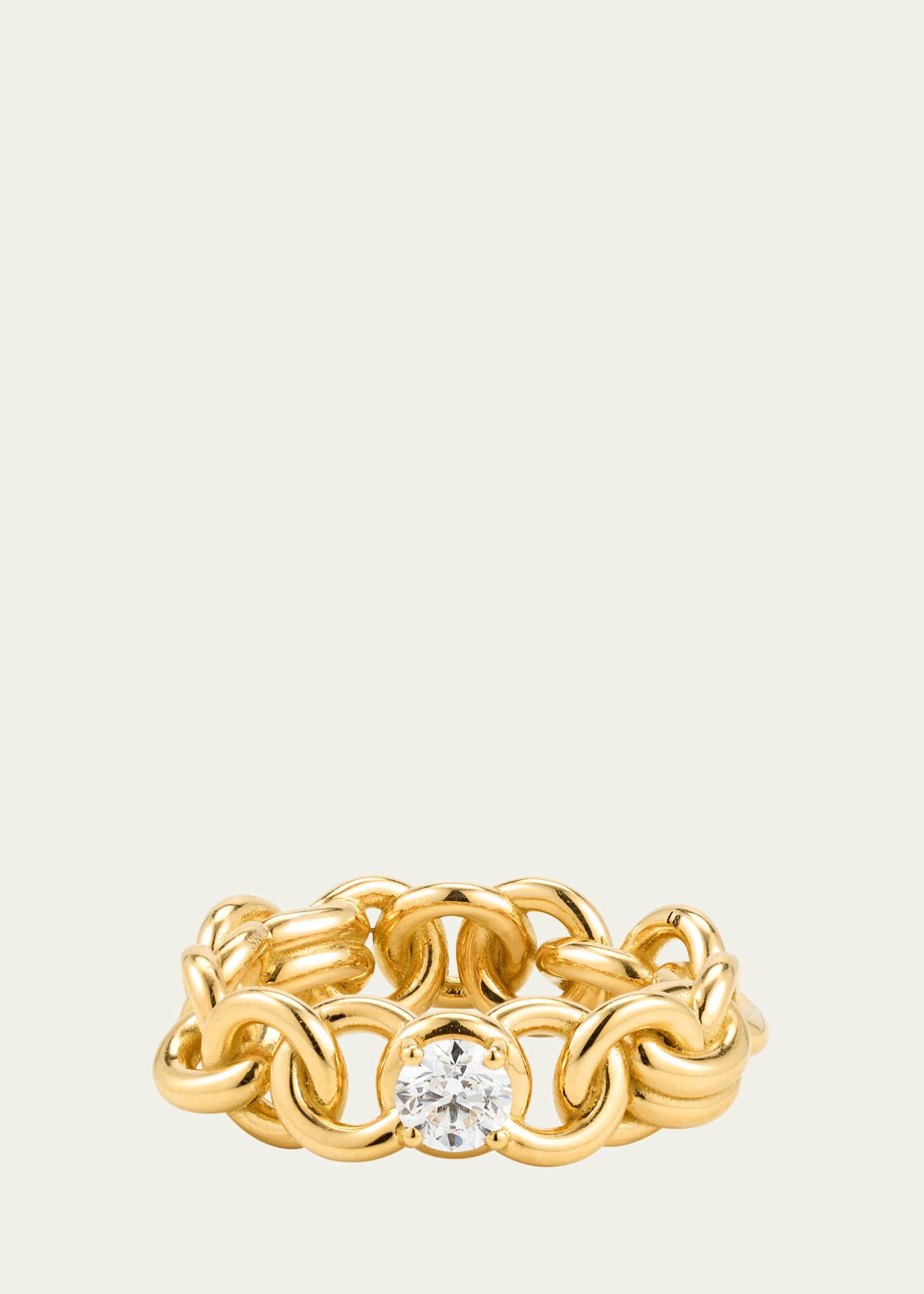 Spinelli Kilcollin Large Fused Serpens Ring with 5mm White Diamond ...