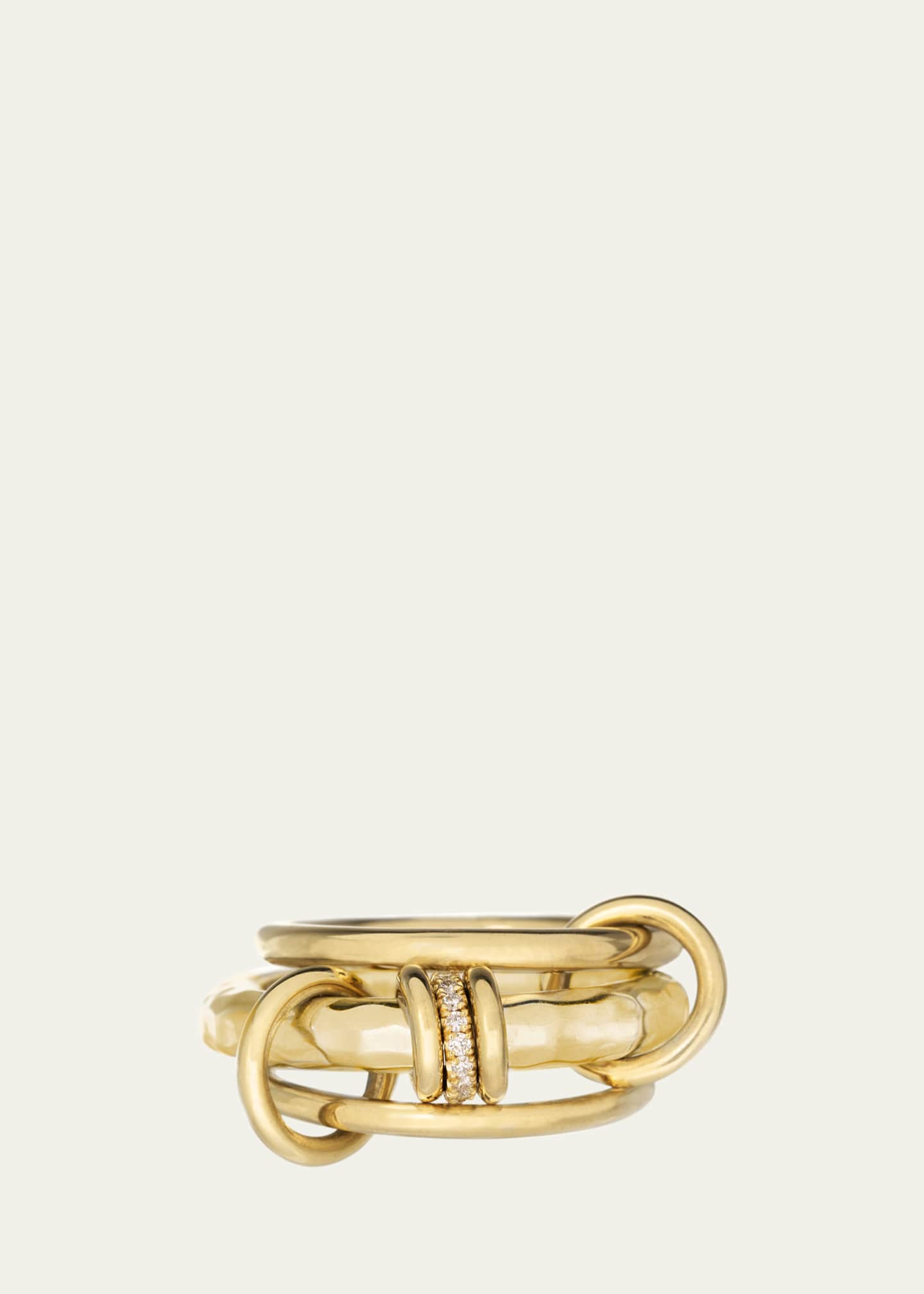 Spinelli Kilcollin Gemini 18K Yellow Gold Vulcan Ring with Diamond ...
