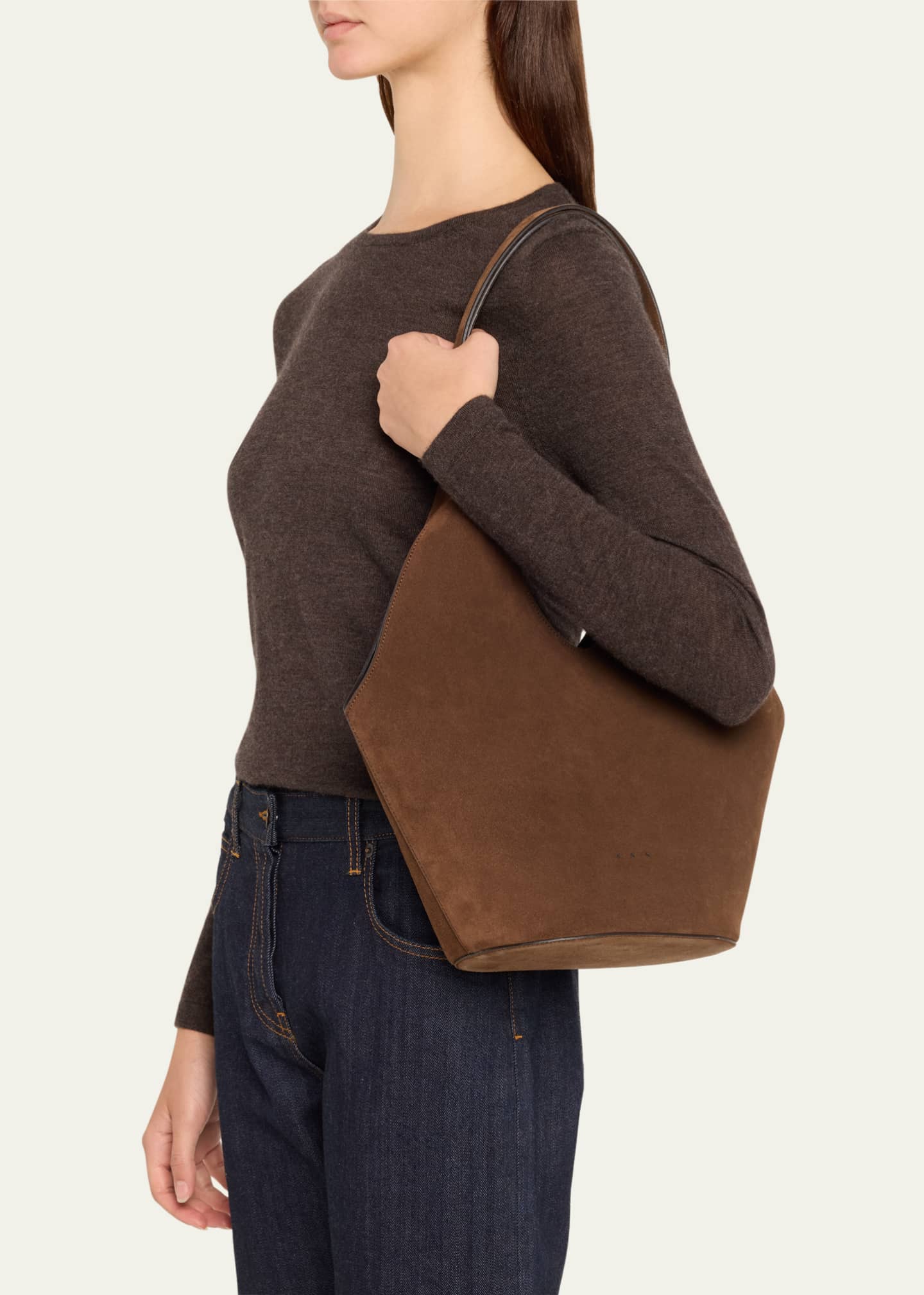 Aesther Ekme Phantom Suede Calfskin Bucket Bag - Bergdorf Goodman
