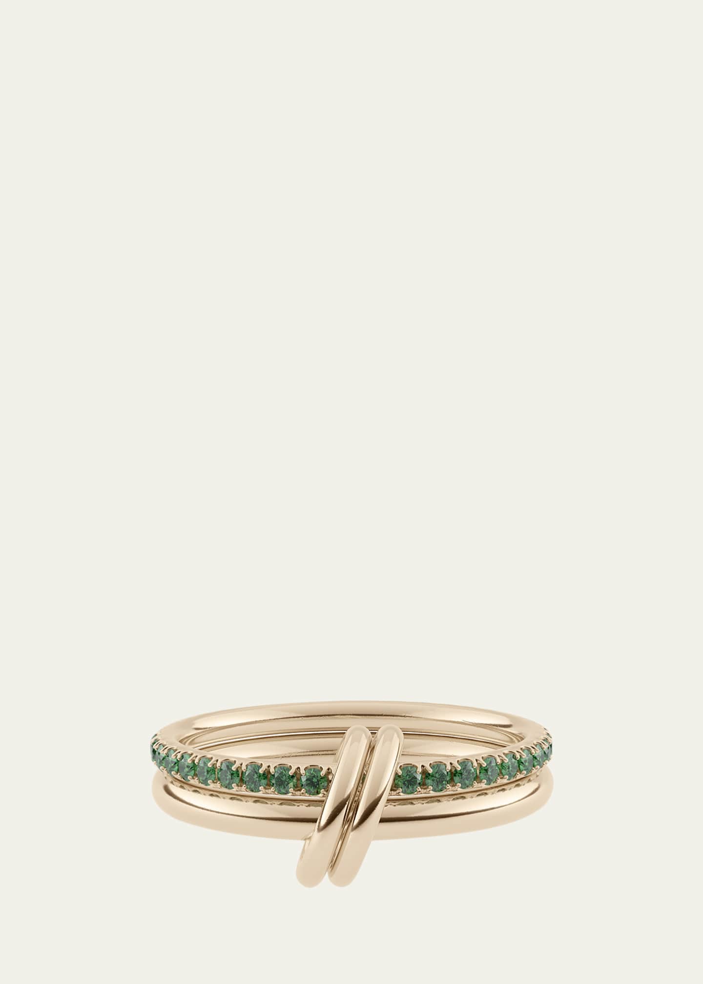 Spinelli Kilcollin 18K Yellow Gold Ceres Emerald Two Link Ring ...