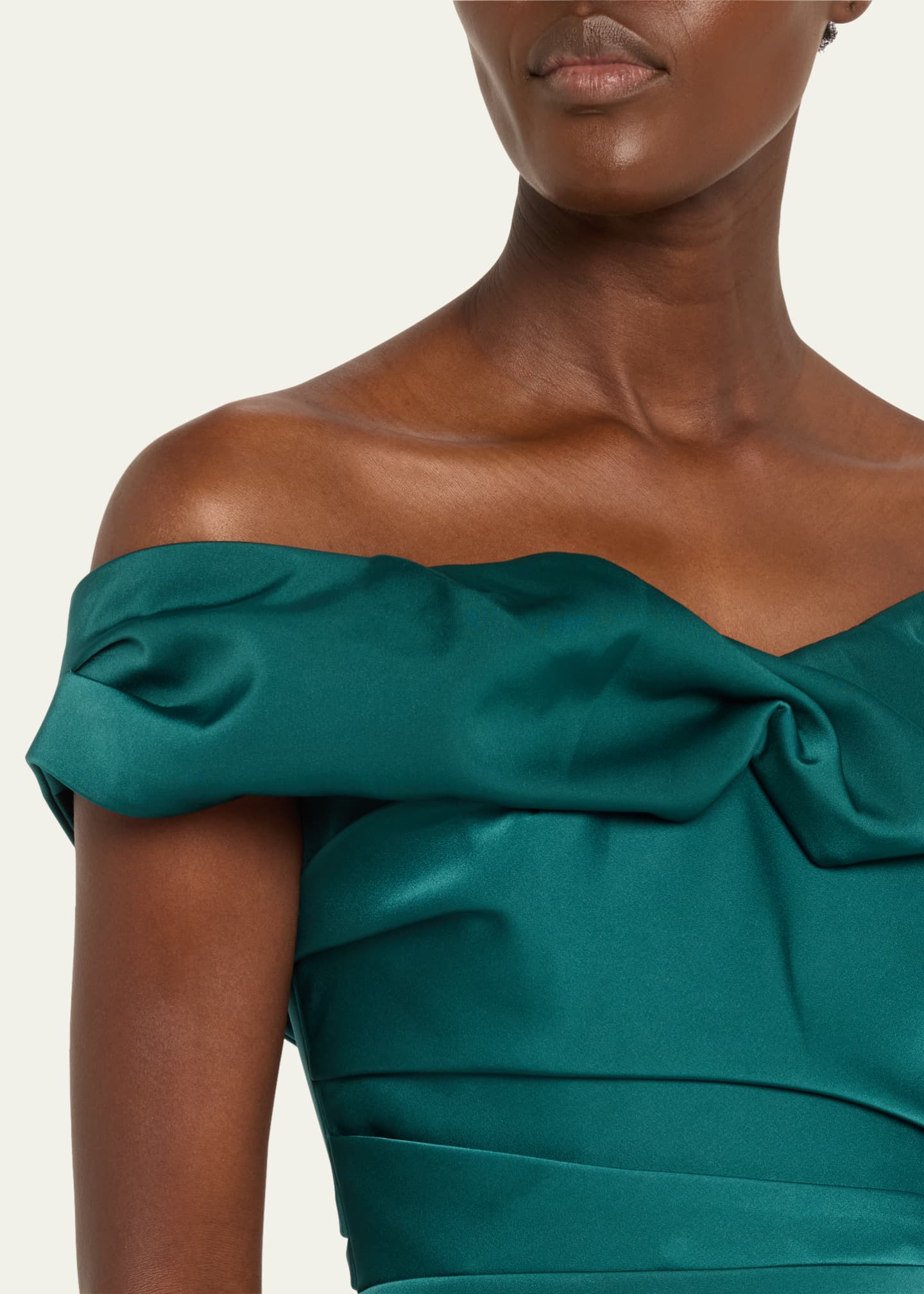 Rachel Gilbert Daria Twisted Draped Off-The-Shoulder Midi Dress ...