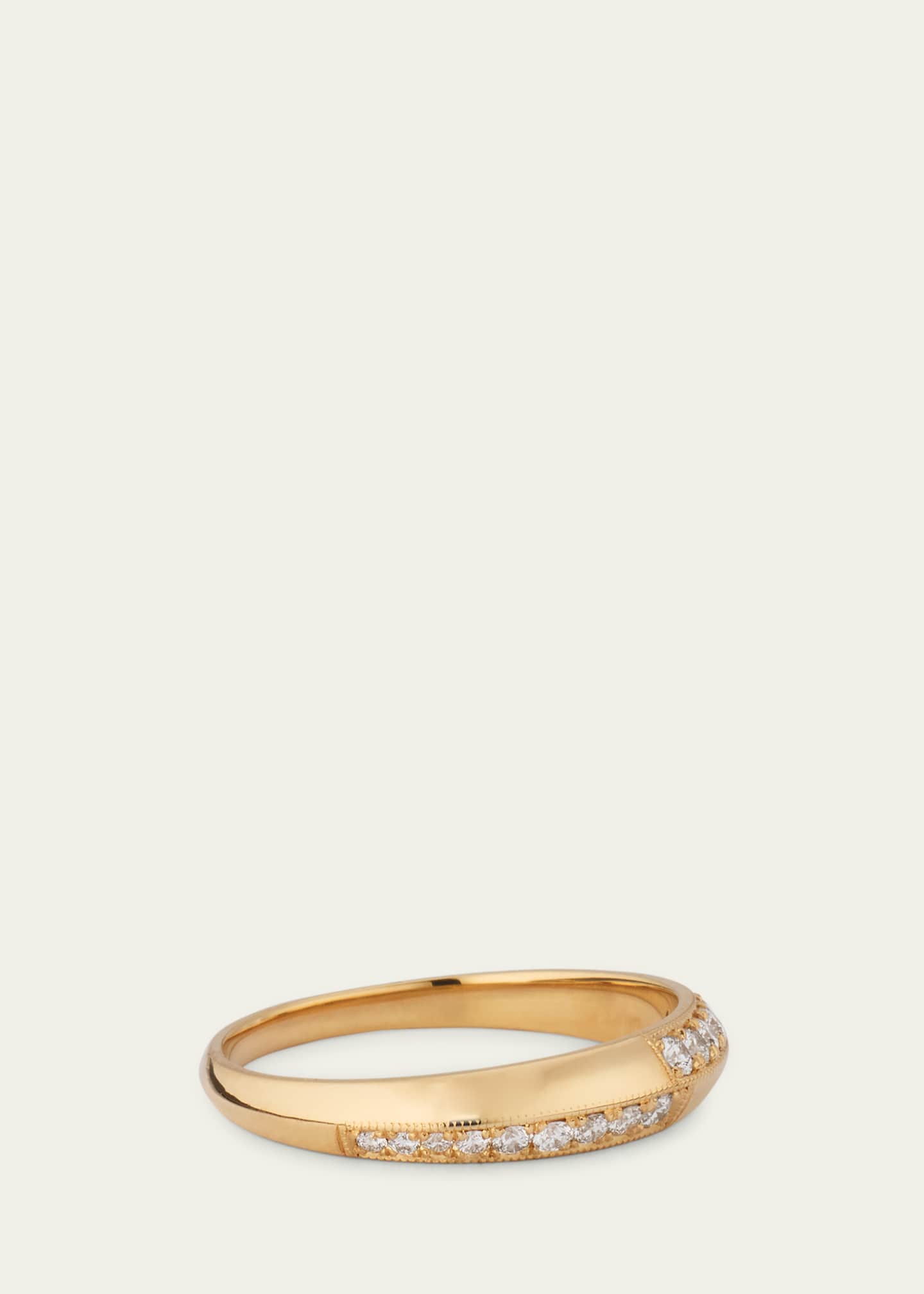 Lizzie Mandler Fine Jewelry Petite Crescent Ring with Diamonds ...