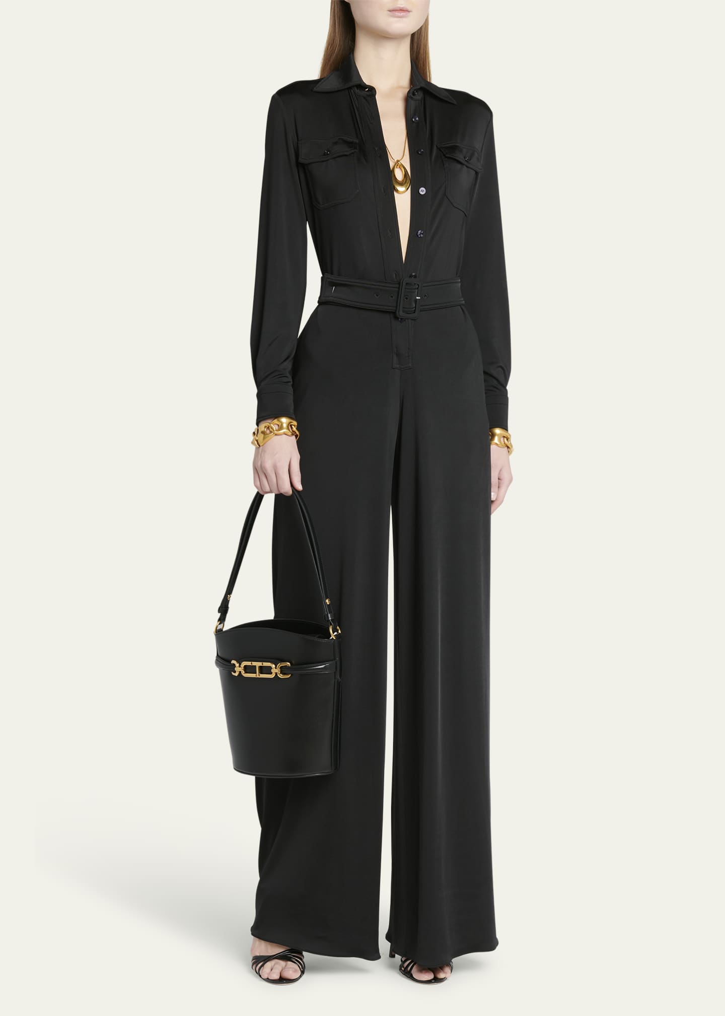 TOM FORD Medium Box Bucket Bag in Leather - Bergdorf Goodman