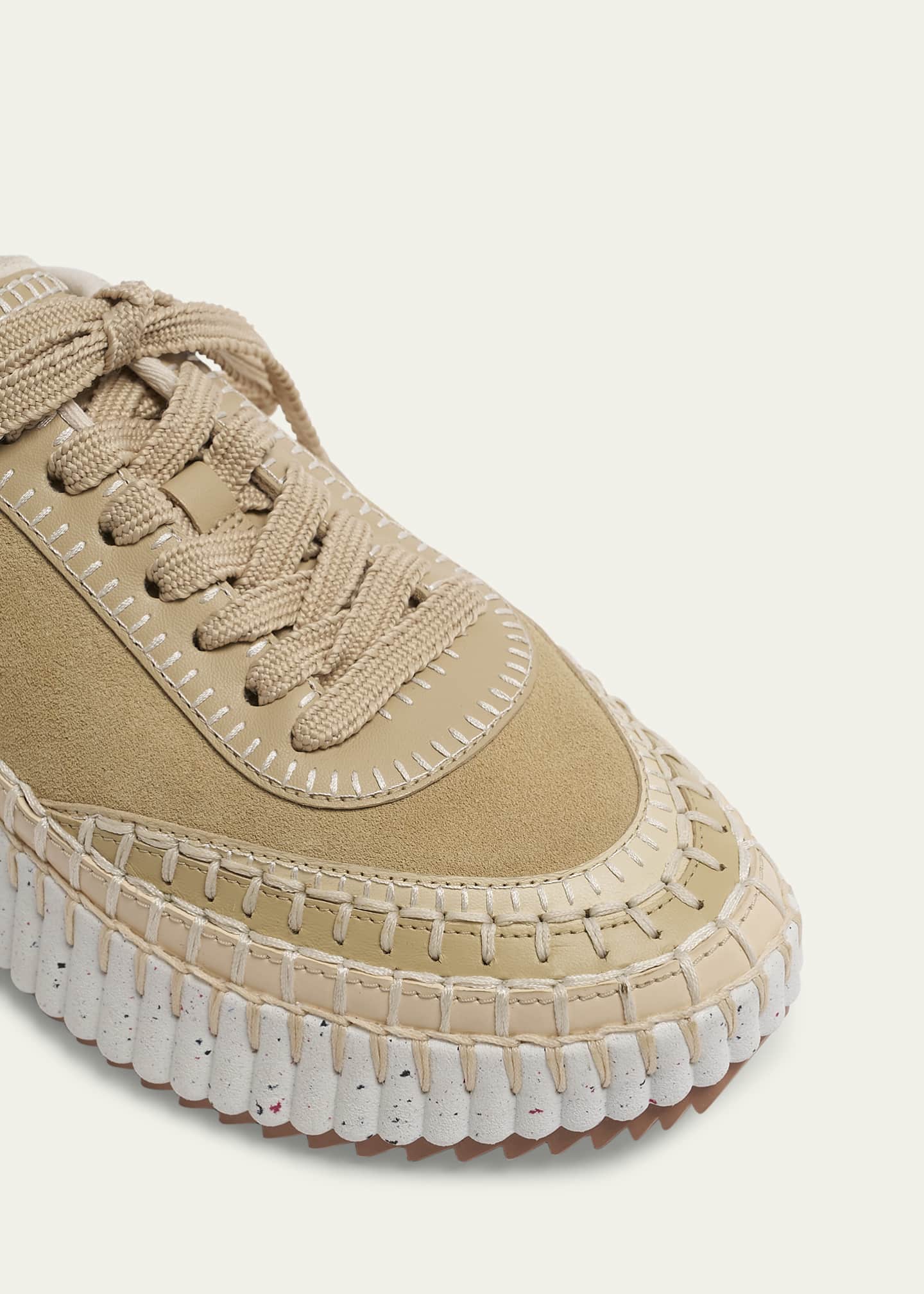 Chloe Nama Suede Stitch Walking Sneakers - Bergdorf Goodman