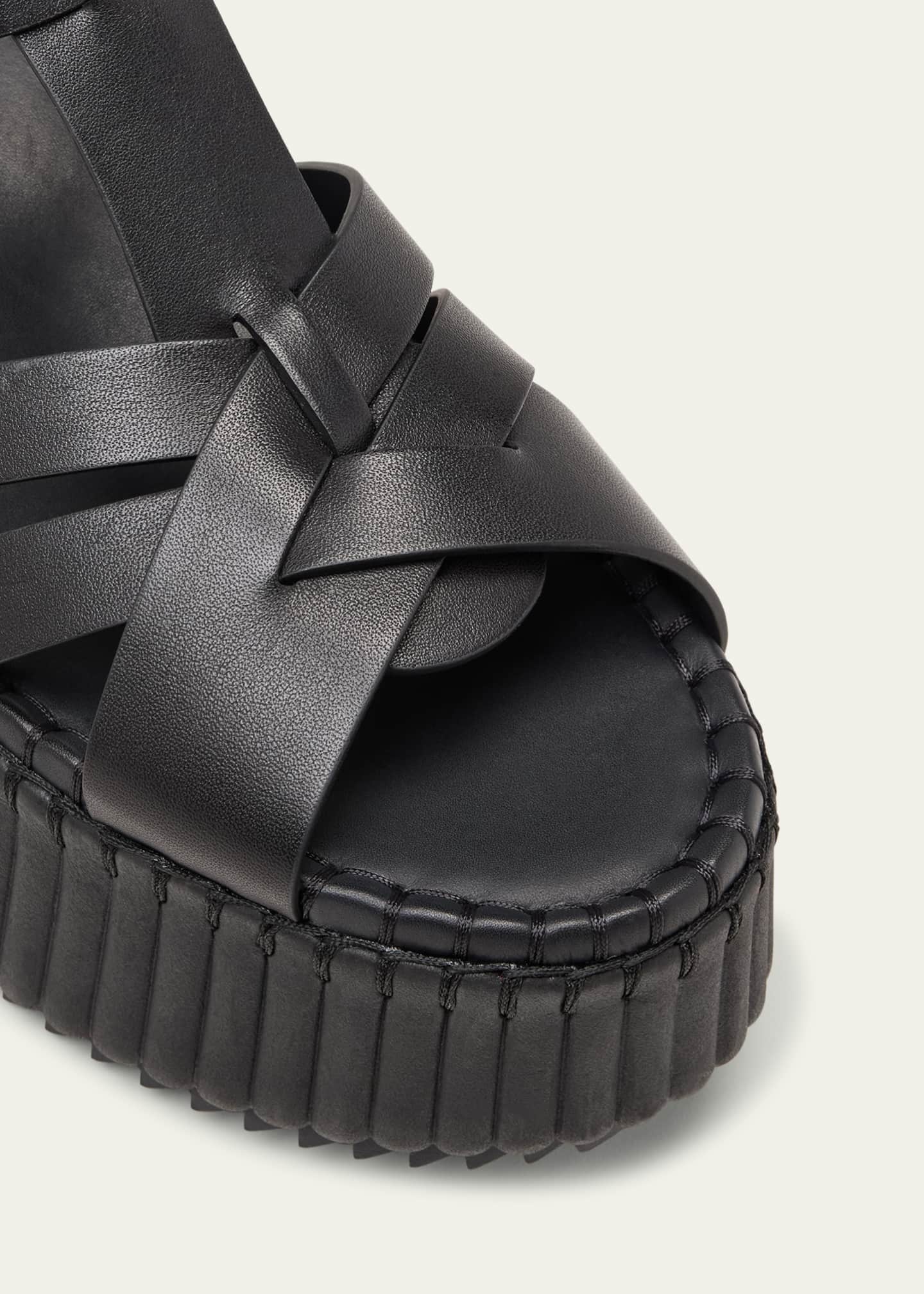 Chloe Nama Leather T-Strap Platform Sandals - Bergdorf Goodman