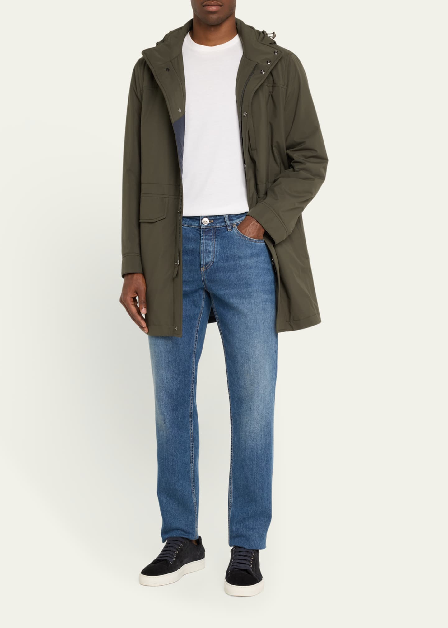 Brioni Men's Hooded Field Jacket - Bergdorf Goodman