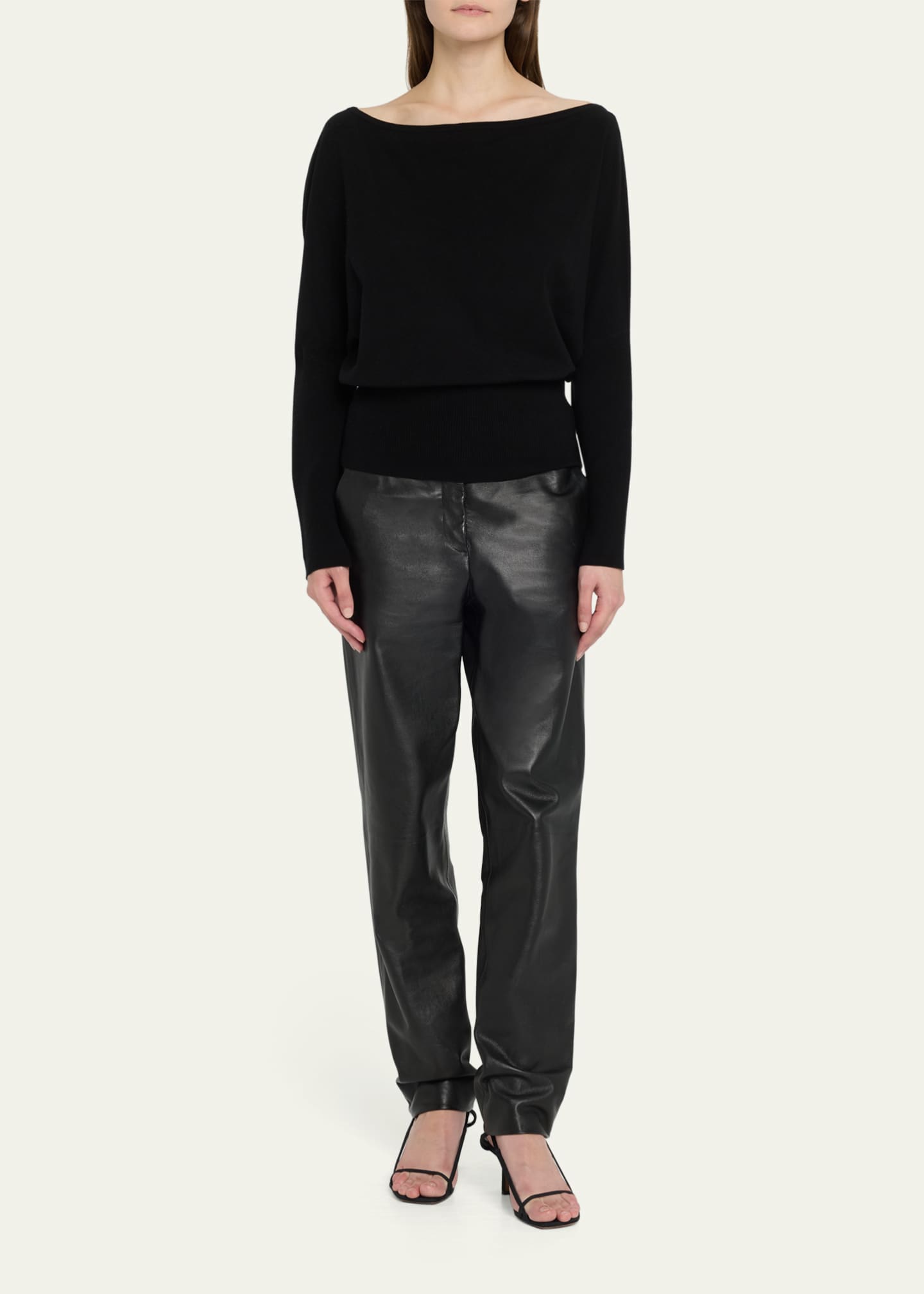 SIMKHAI Lavina Draped Off-Shoulder Sweater - Bergdorf Goodman