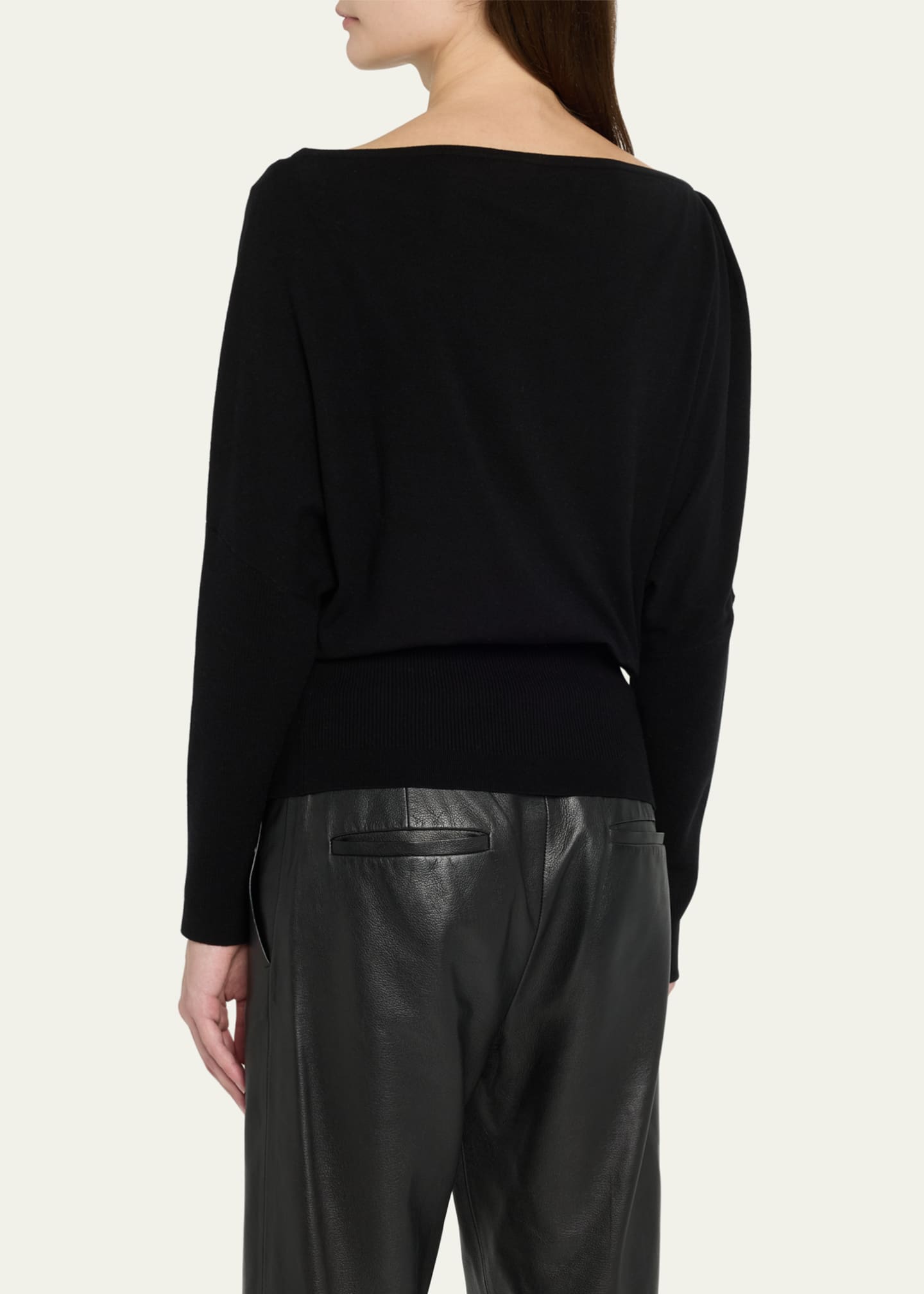 SIMKHAI Lavina Draped Off-Shoulder Sweater - Bergdorf Goodman