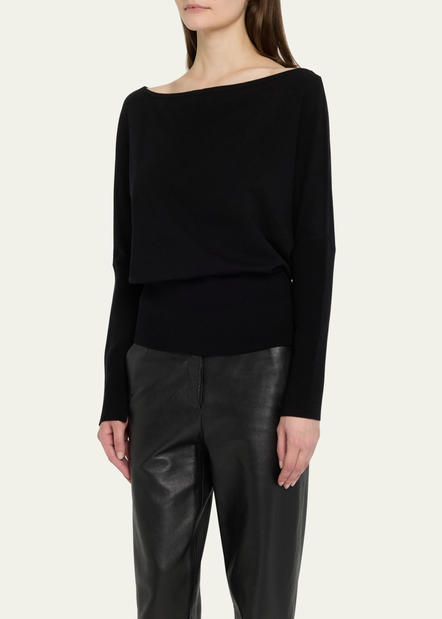 SIMKHAI Lavina Draped Off-Shoulder Sweater - Bergdorf Goodman