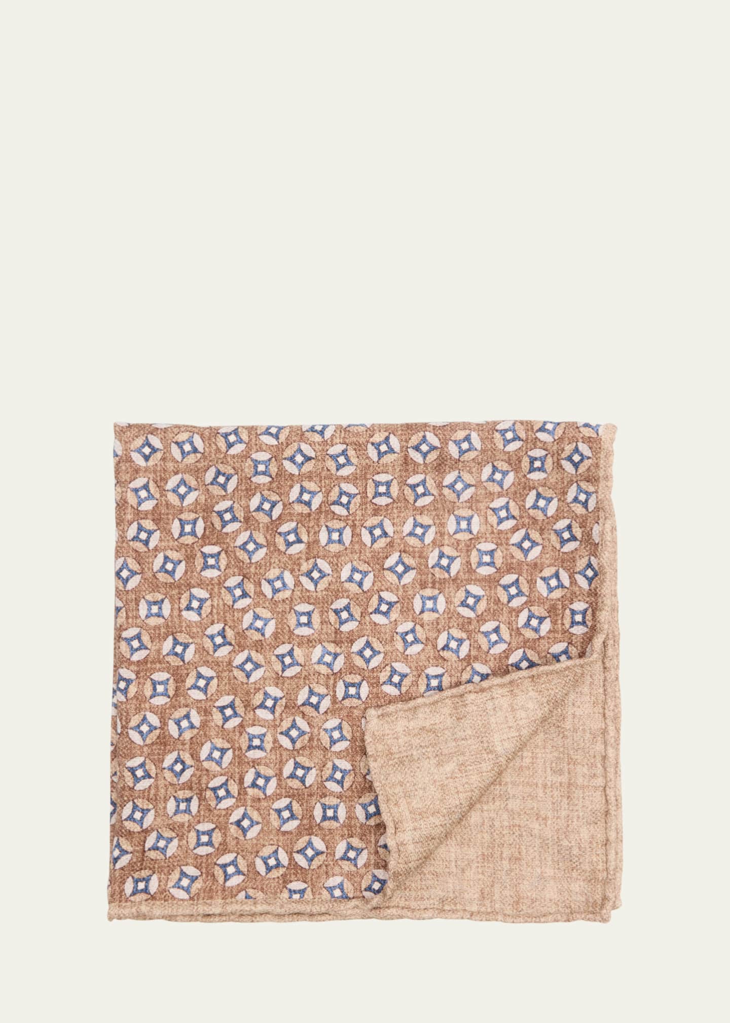 Brunello Cucinelli Men's Geometric Design Silk Pocket Square - Bergdorf ...