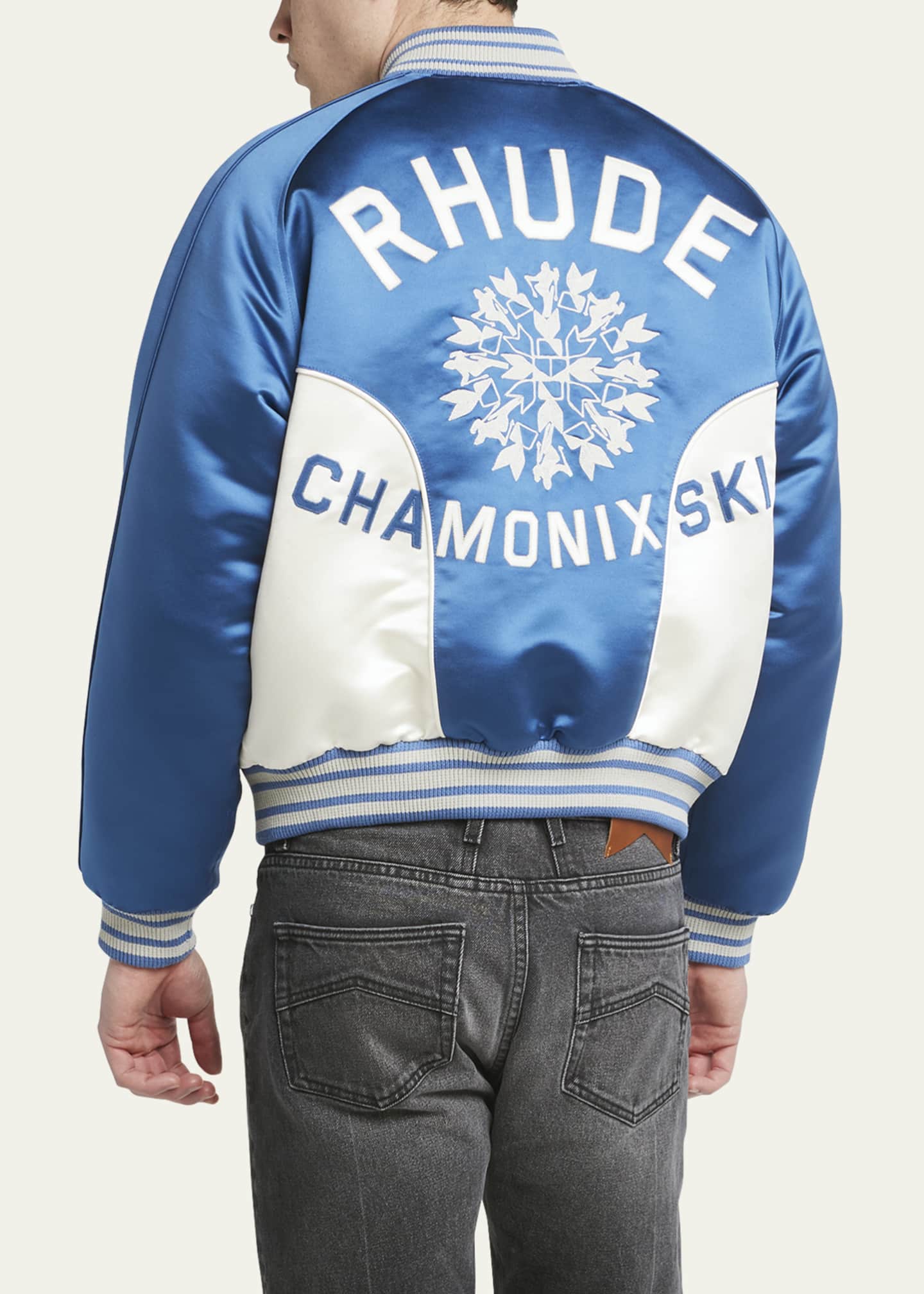 Rhude Men's Satin Chamonix Ski Souvenir Jacket - Bergdorf Goodman