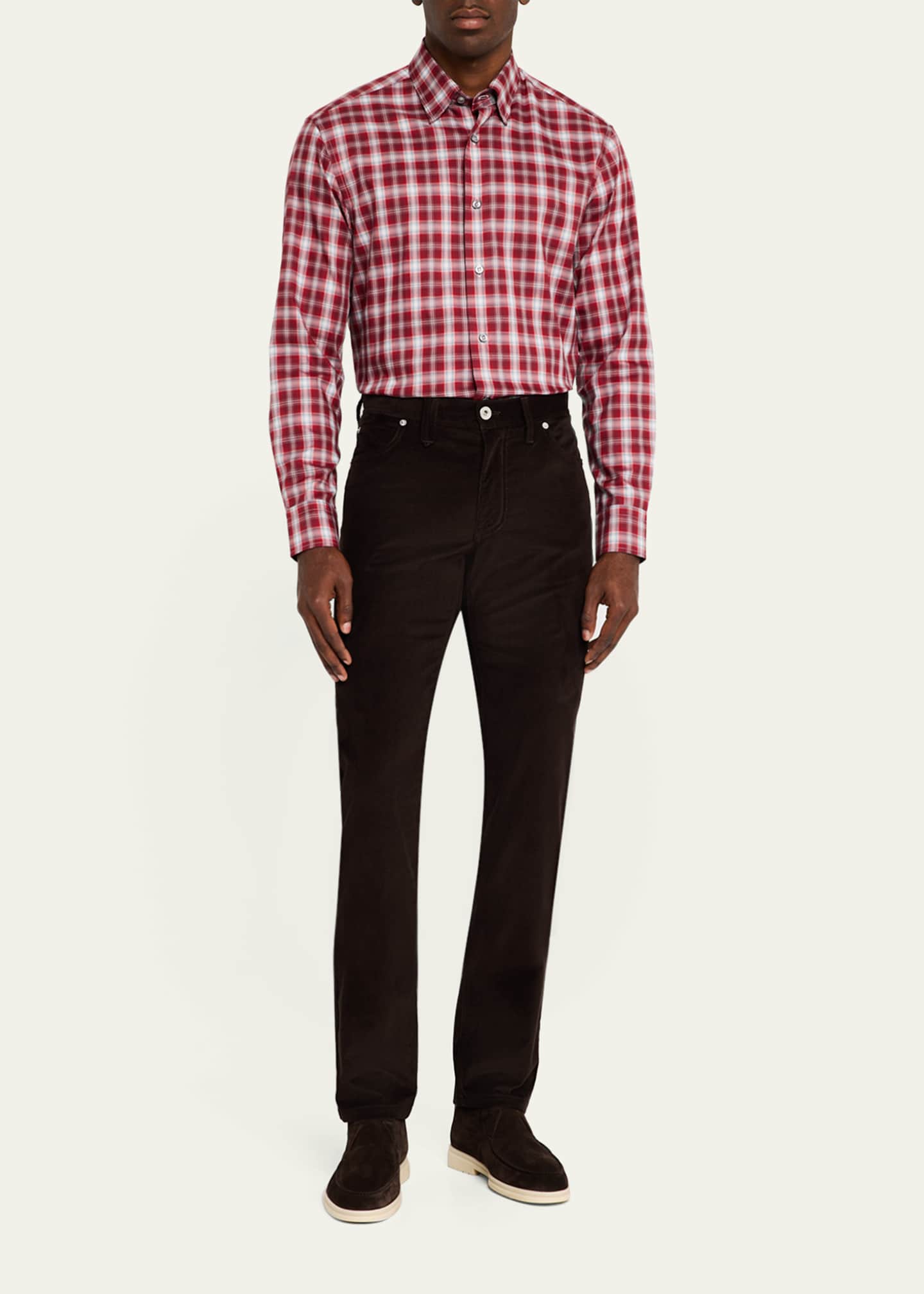 Brioni Men's Pinwale 5-Pocket Pants - Bergdorf Goodman