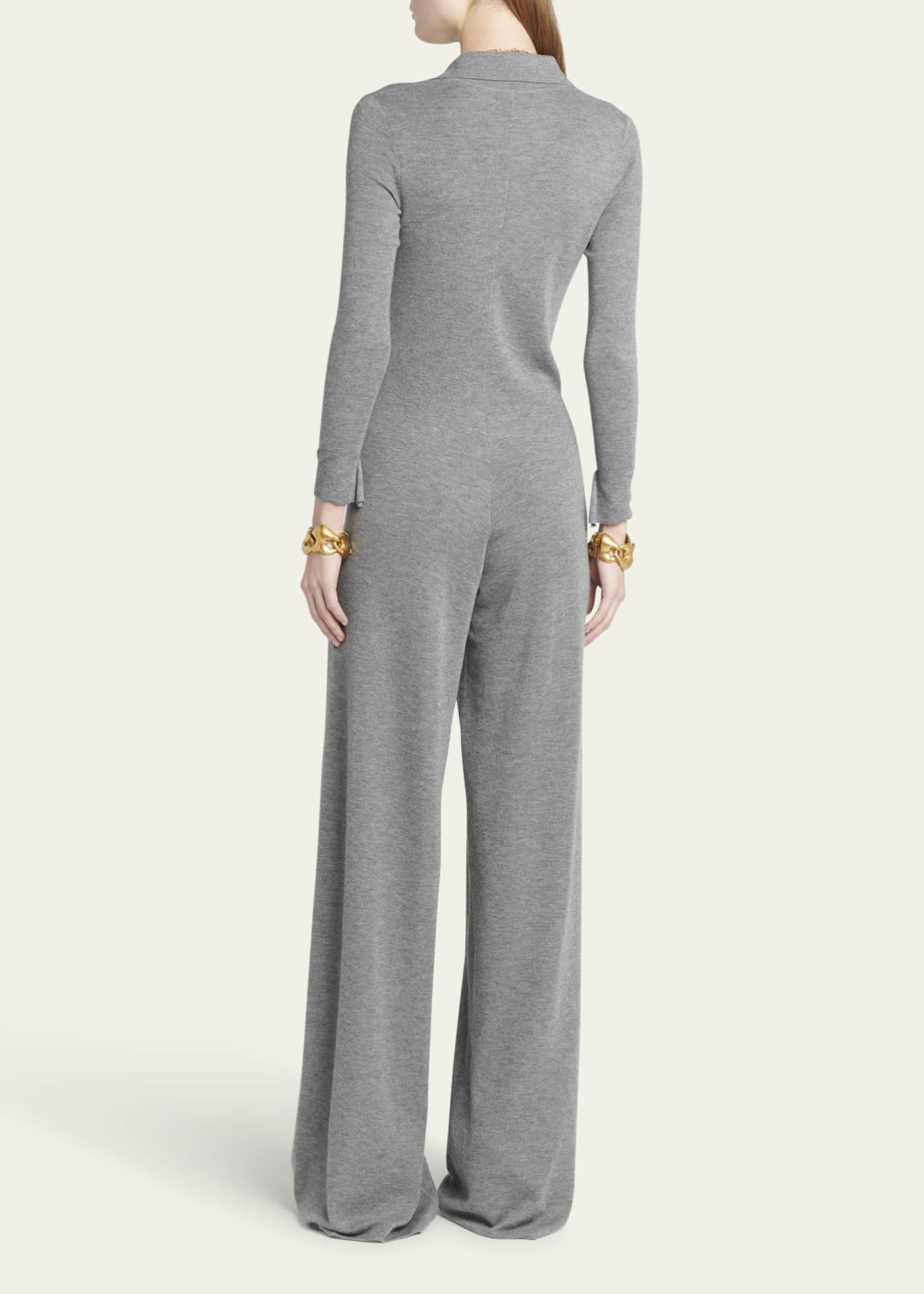 TOM FORD Polo Wide Leg Cashmere Jumpsuit - Bergdorf Goodman