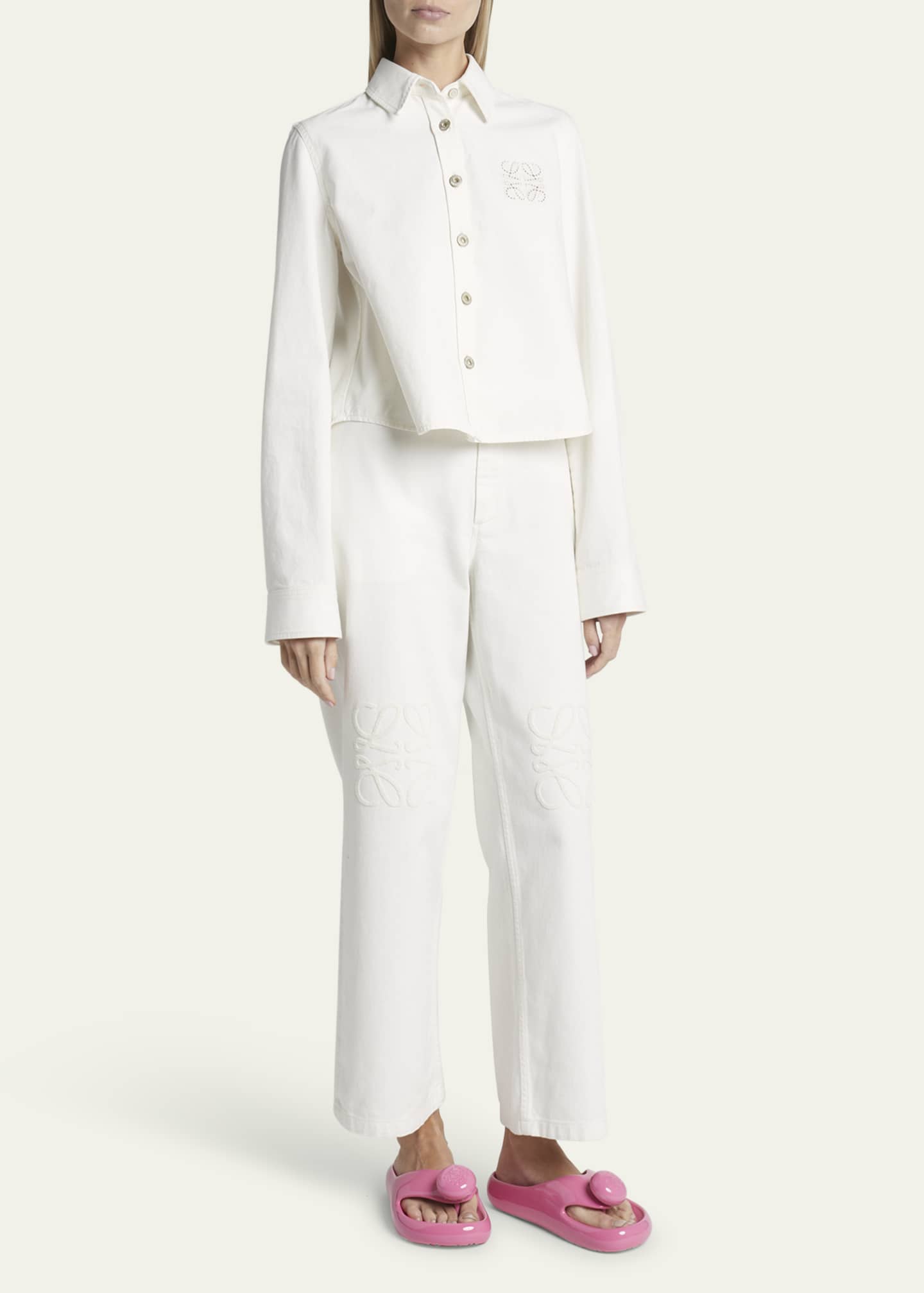 Loewe Pebble Foam Toe-Post Slide Sandals - Bergdorf Goodman