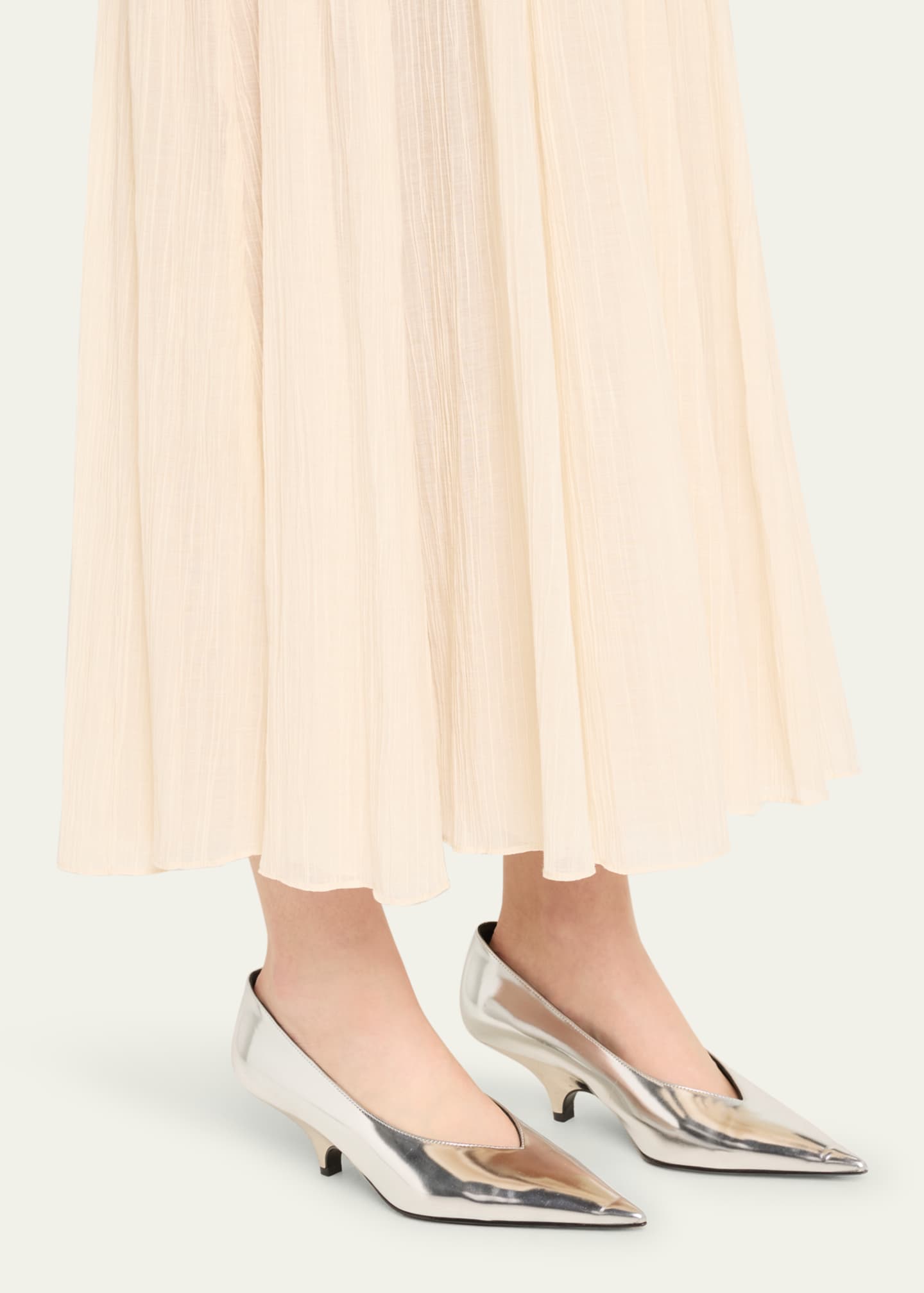 Toteme Metallic Mirror Wedge Pumps - Bergdorf Goodman