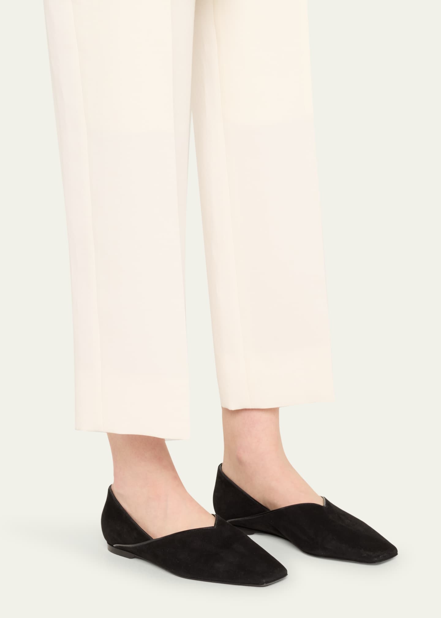 Toteme Everyday Suede Slipper Flats - Bergdorf Goodman