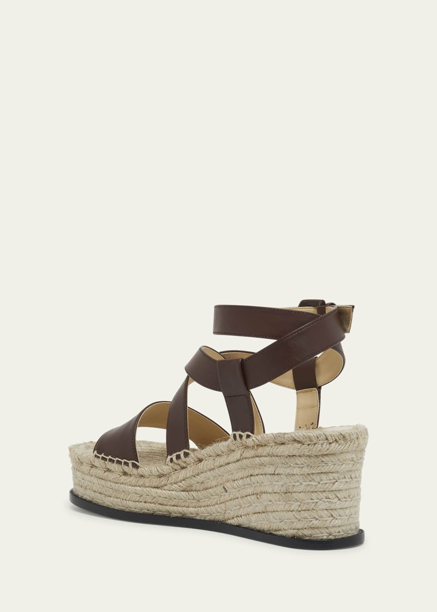 Loewe Petal Leather Platform Espadrille Sandals - Bergdorf Goodman