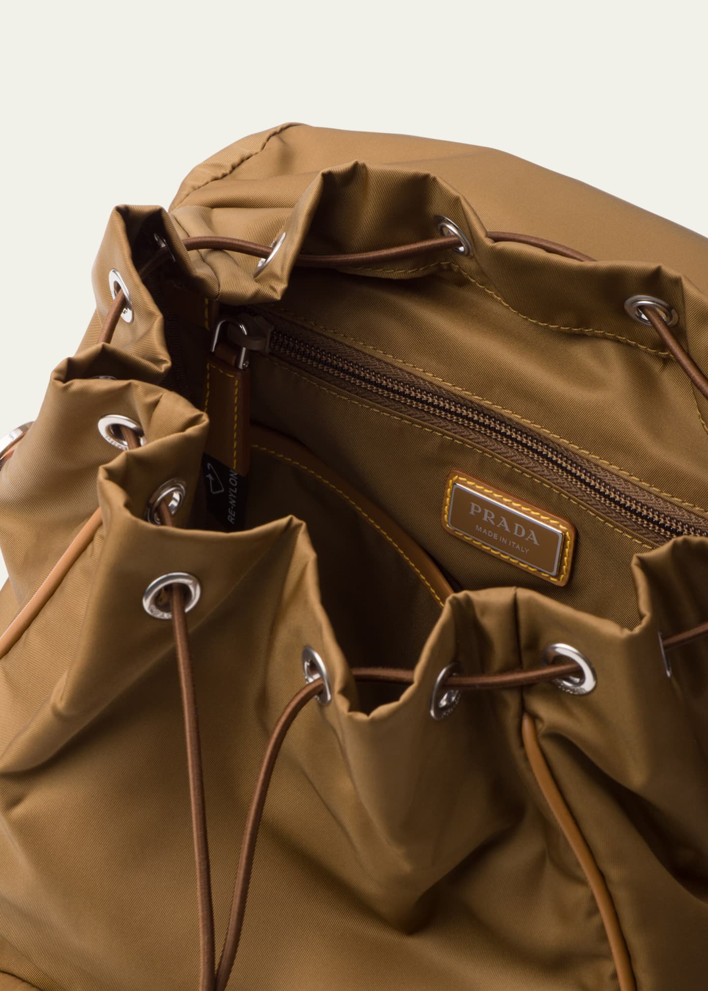 Prada Men's Recycled Nylon and Leather Backpack - Bergdorf Goodman