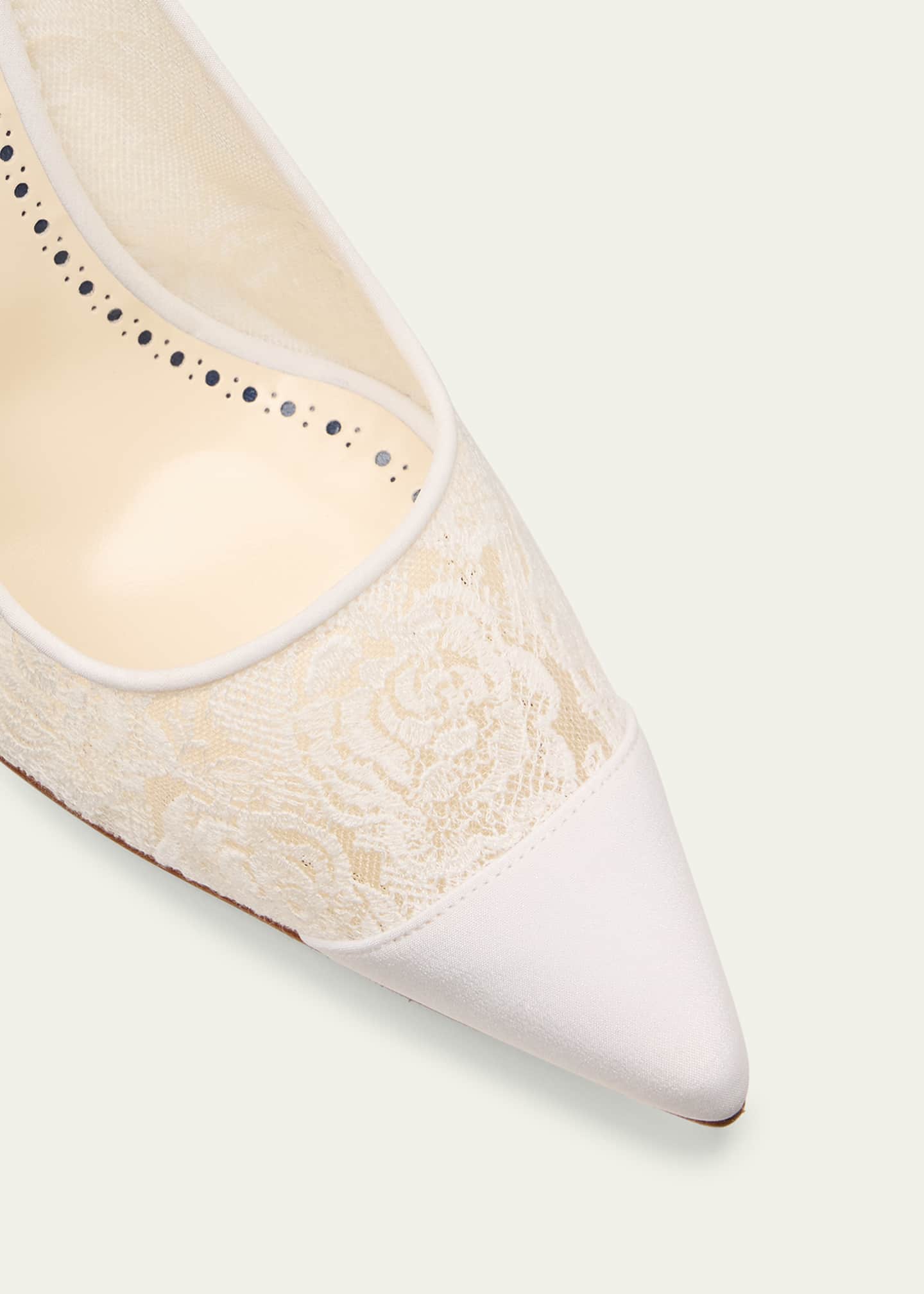 Manolo Blahnik Sololaria Pointed Lace Pumps - Bergdorf Goodman