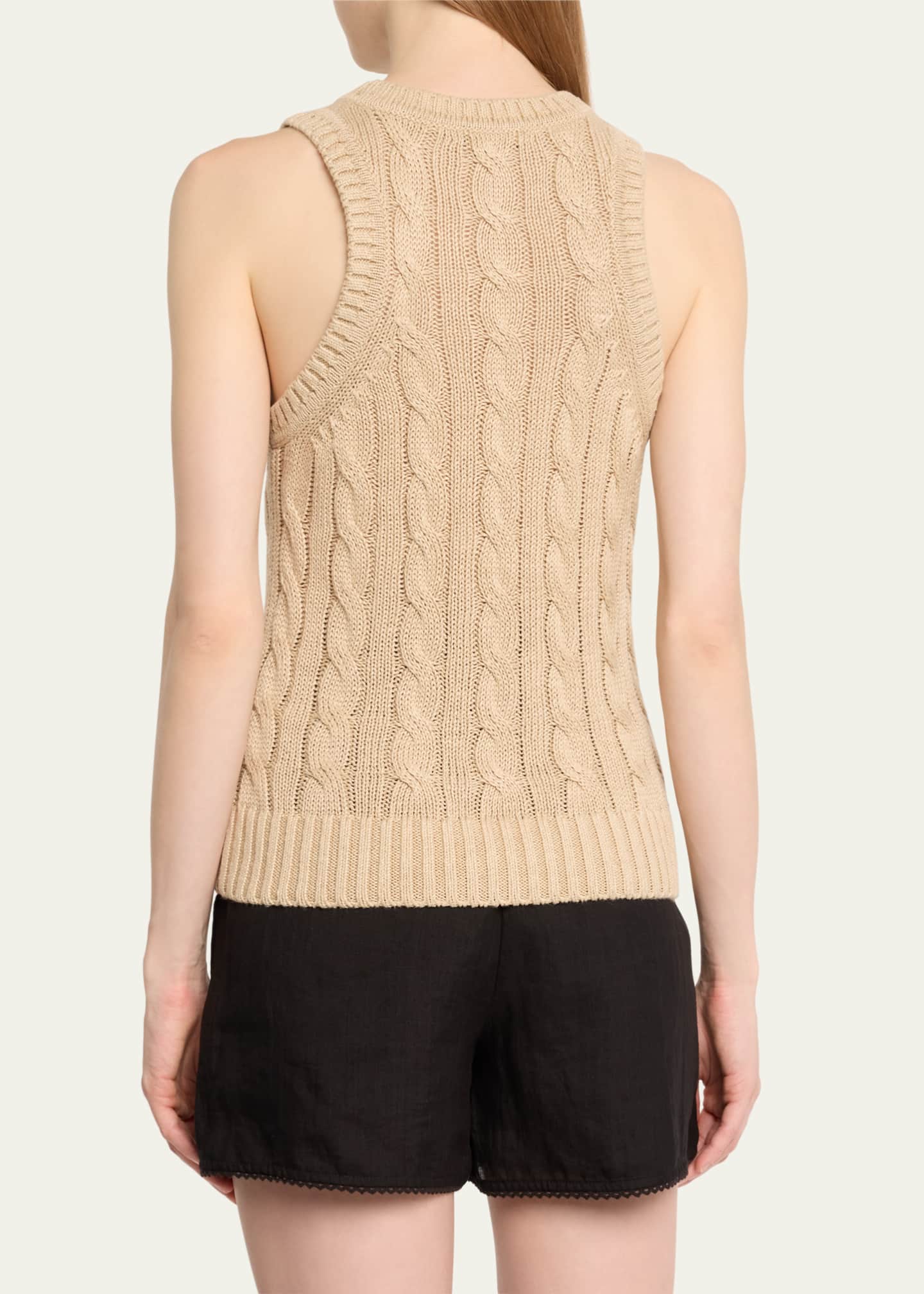 Veronica Beard Jerrel Cable-Knit Tank Top - Bergdorf Goodman
