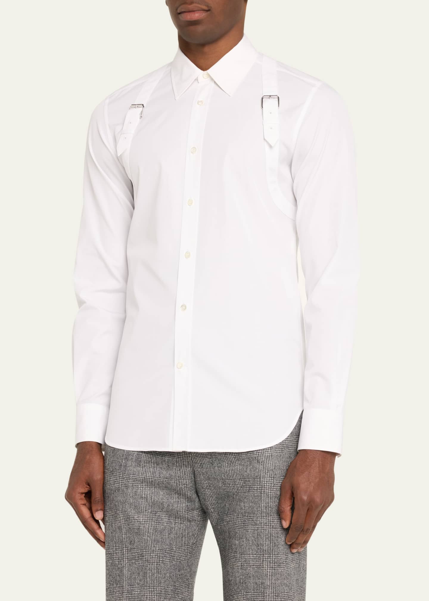 Alexander McQueen Men's Double Buckle Harness Sport Shirt - Bergdorf ...