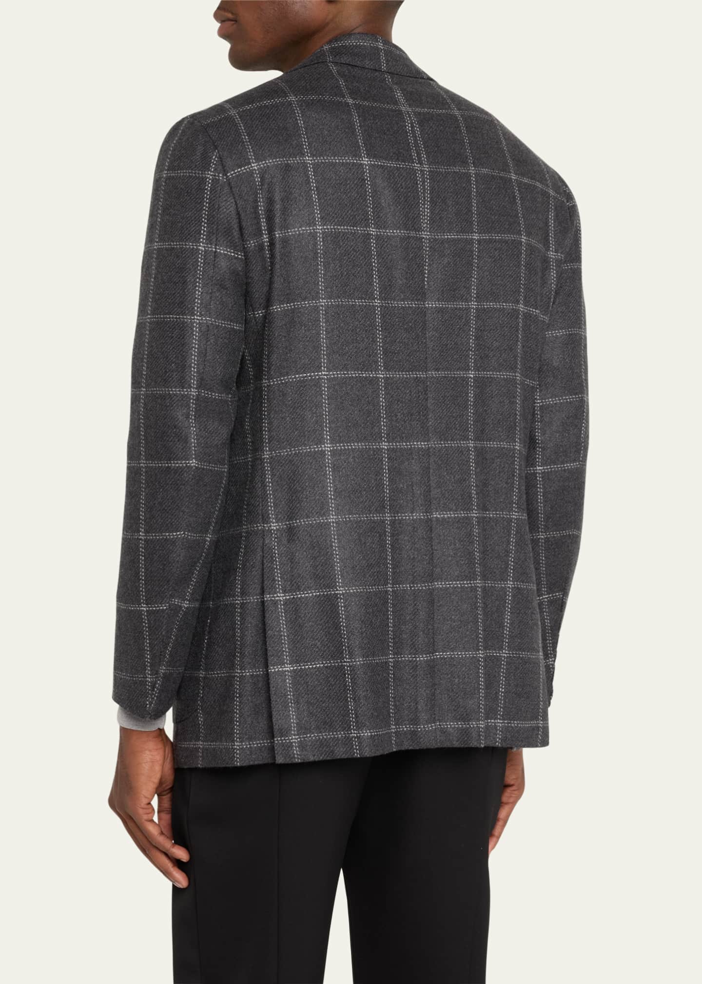 Kiton Men's Windowpane Sport Coat - Bergdorf Goodman