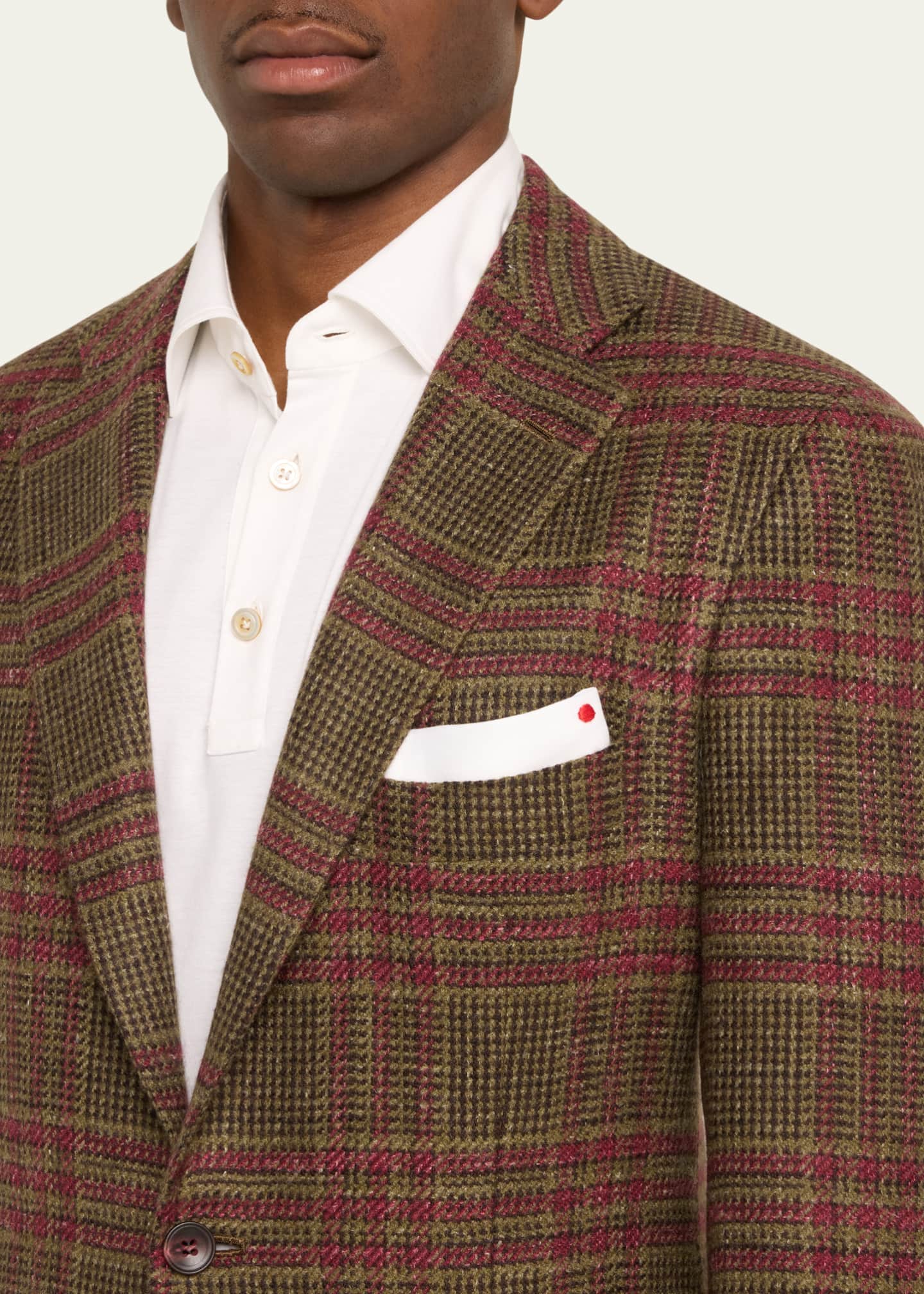 Kiton Men's Two-Tone Plaid Sport Coat - Bergdorf Goodman
