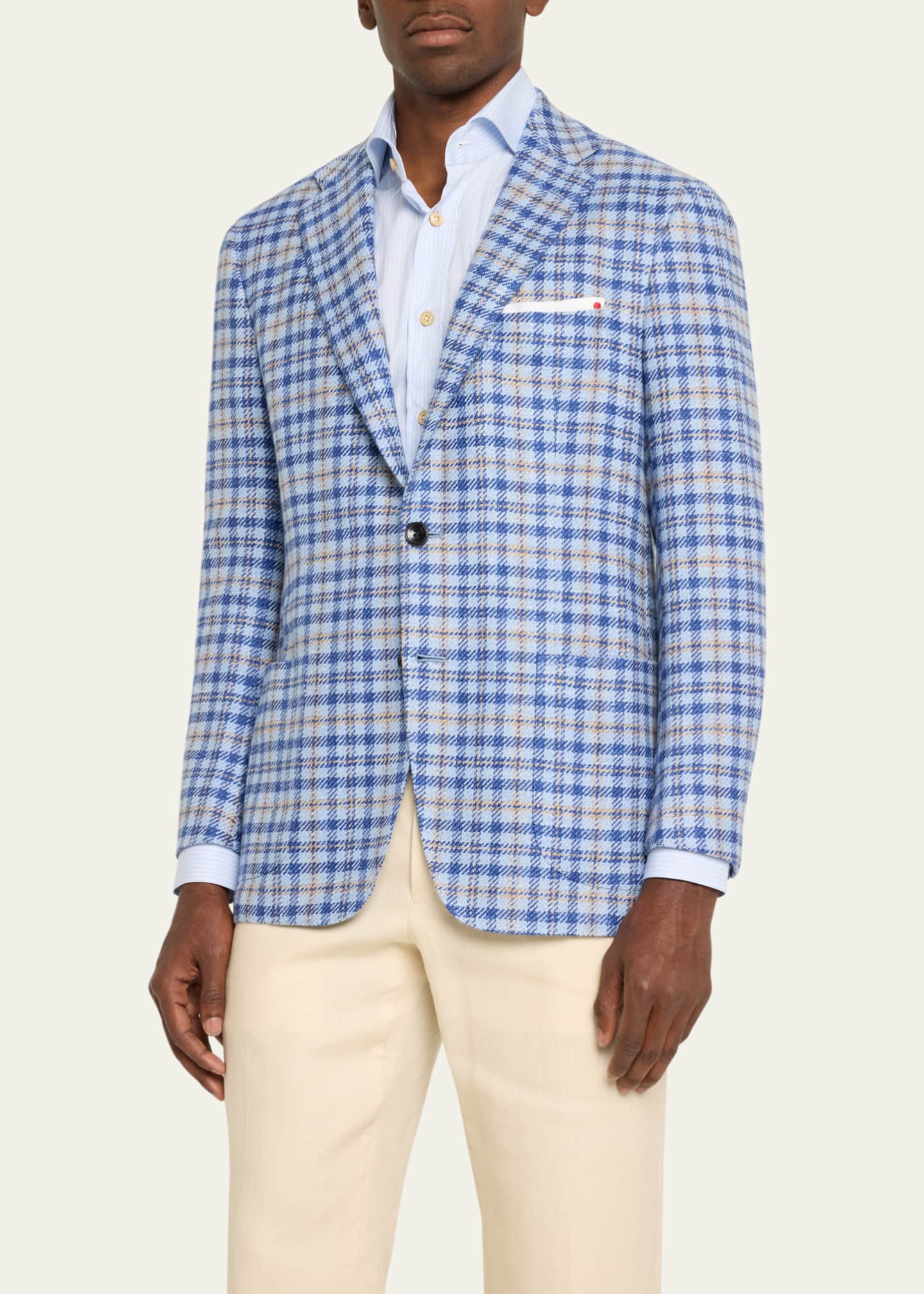 Kiton Men's Graph Check Sport Coat - Bergdorf Goodman