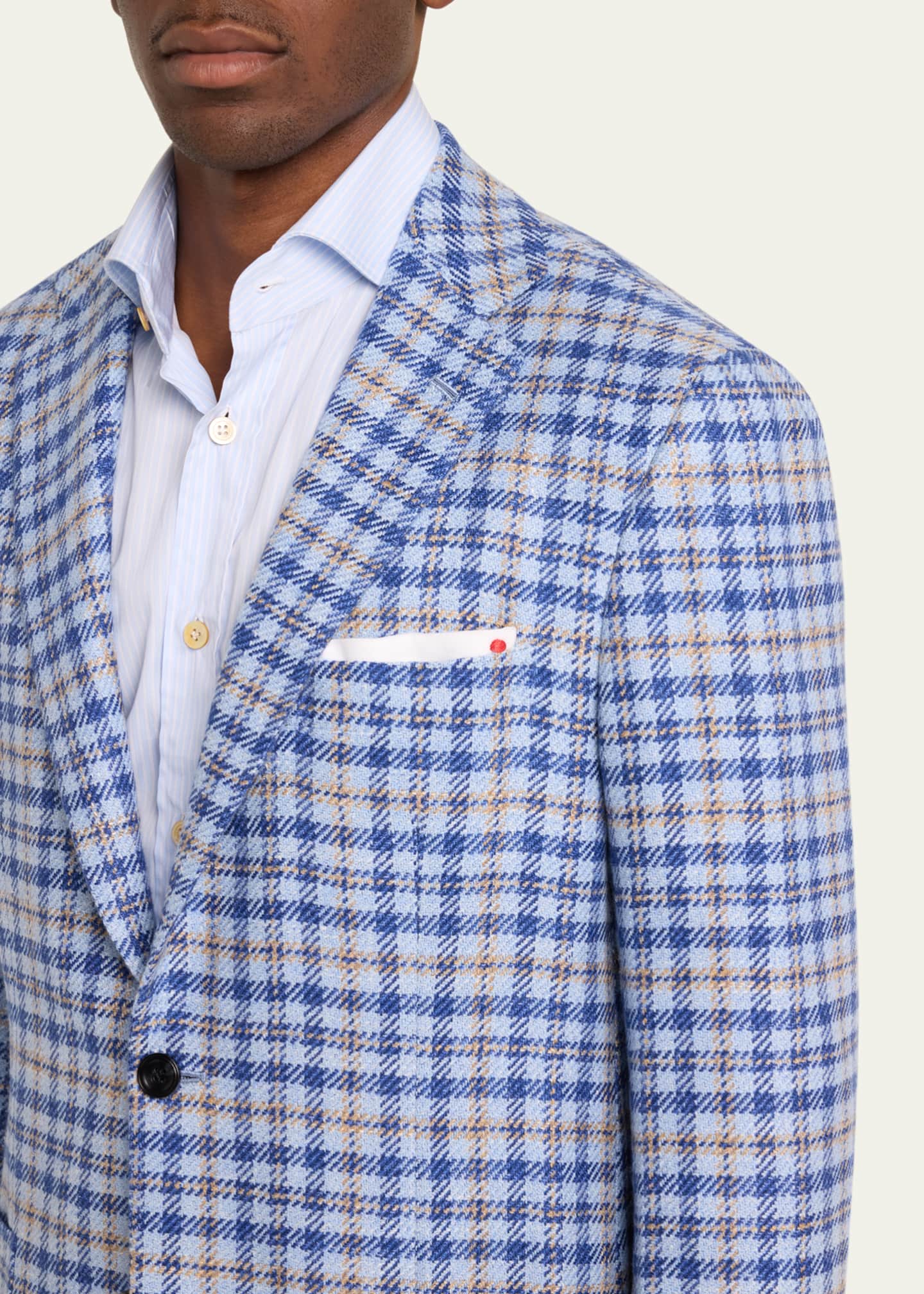 Kiton Men's Graph Check Sport Coat - Bergdorf Goodman