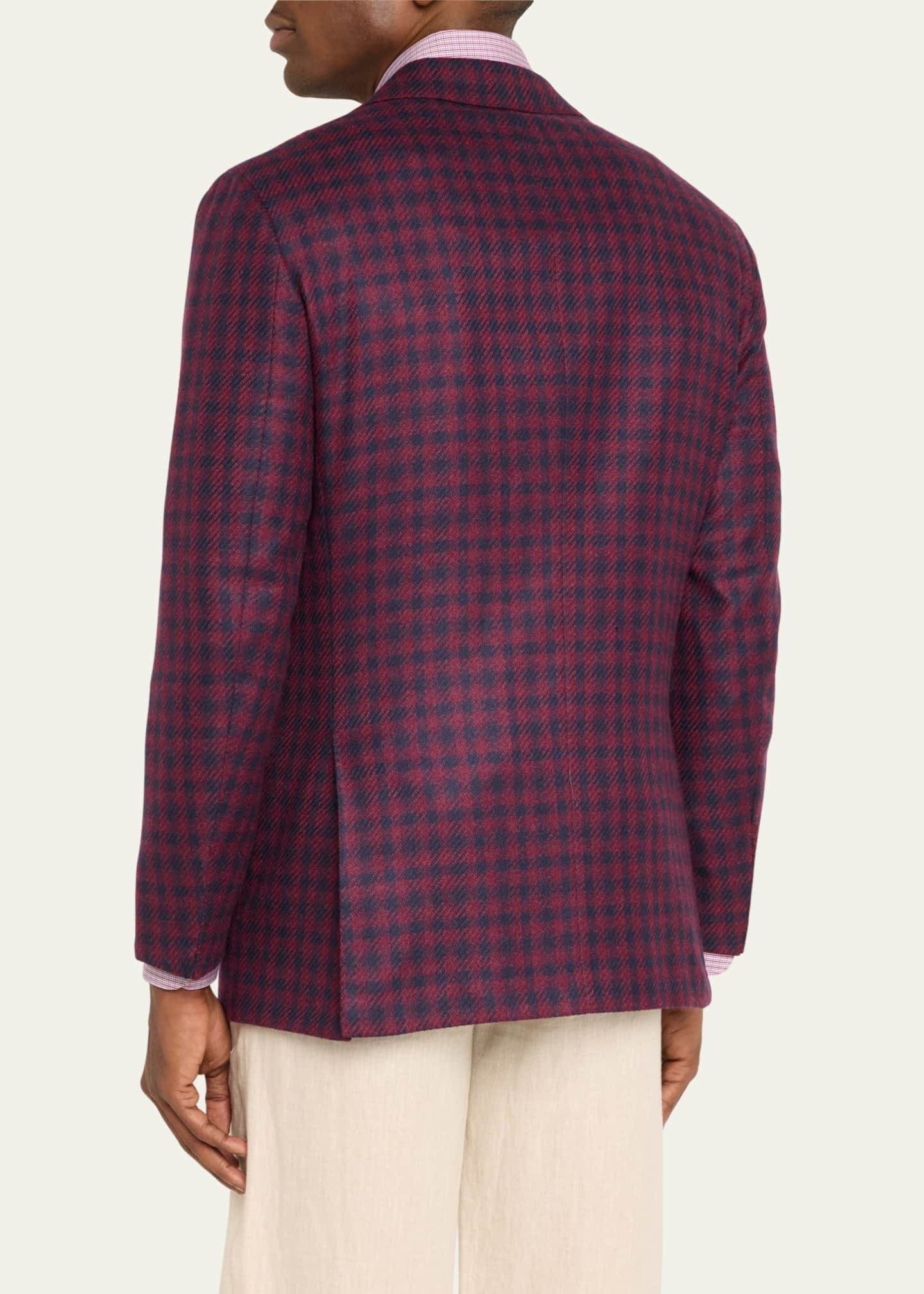 Kiton Men's Cashmere Check Sport Coat - Bergdorf Goodman