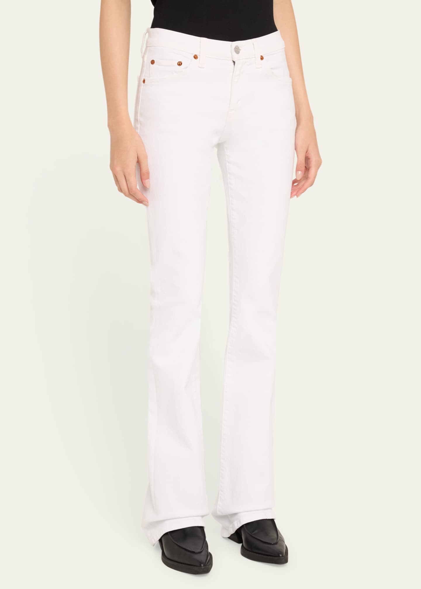 RE/DONE Mid-Rise Baby Boot Jeans - Bergdorf Goodman RE/DONE Mid-Rise Baby Boot Jeans - Bergdorf Goodman