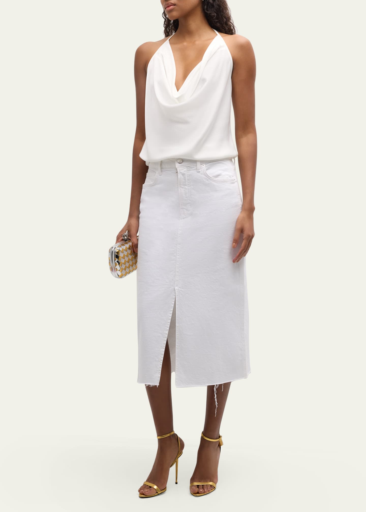 Ramy Brook Hettie Halter Cowl-Neck Blouse - Bergdorf Goodman