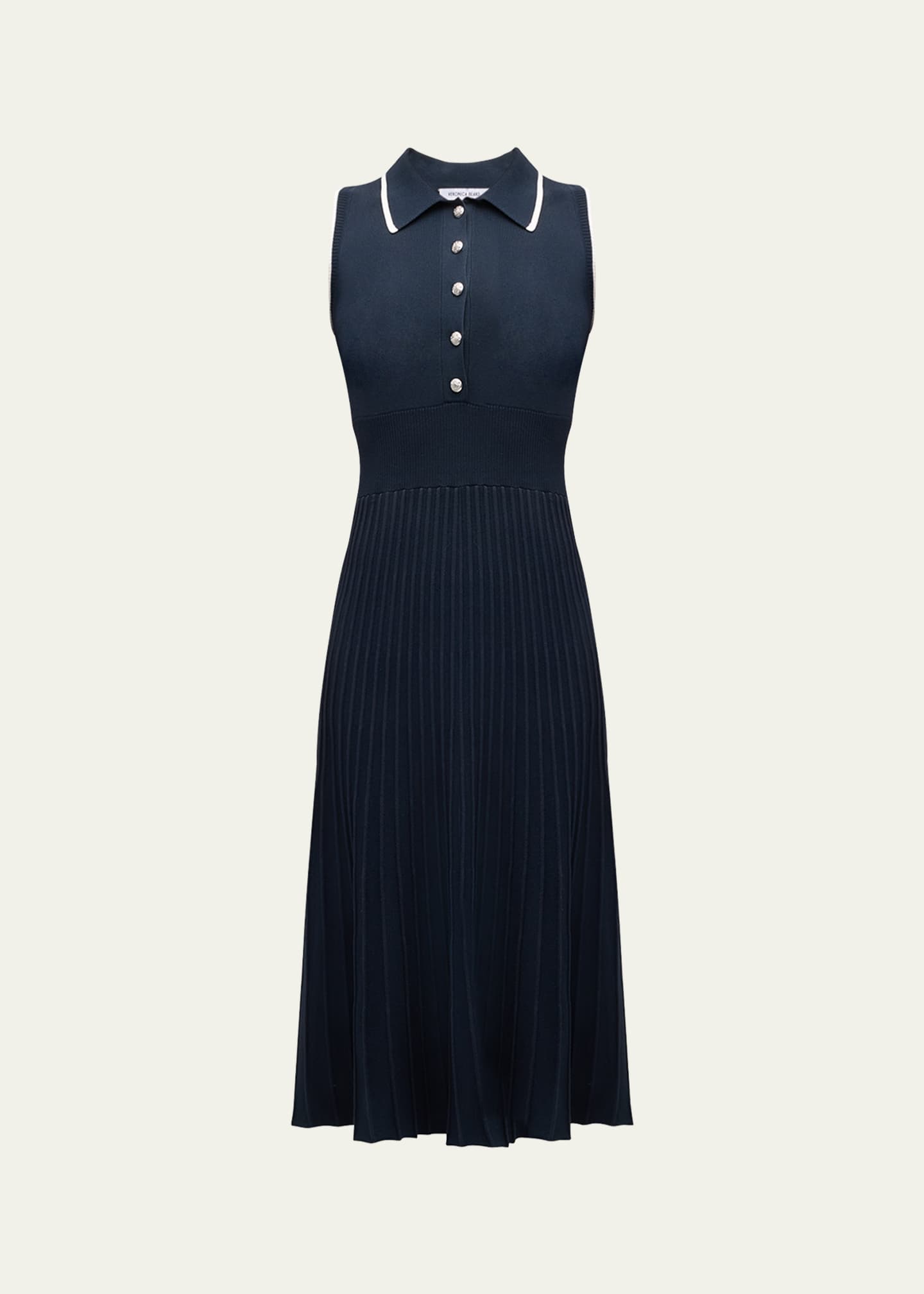 Veronica Beard Meralda Sleeveless Pleated Midi Dress - Bergdorf Goodman