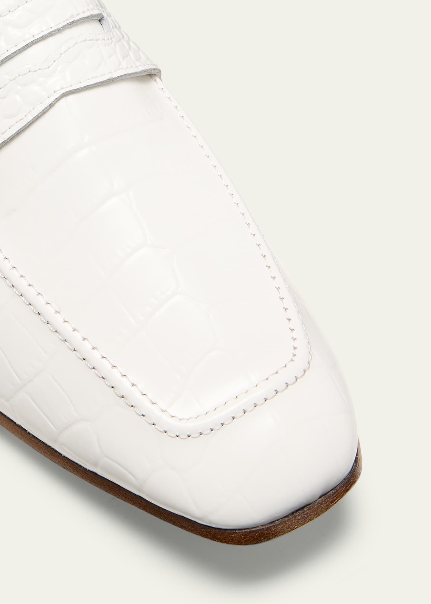 Sophique Essenziale Croco Penny Loafers - Bergdorf Goodman