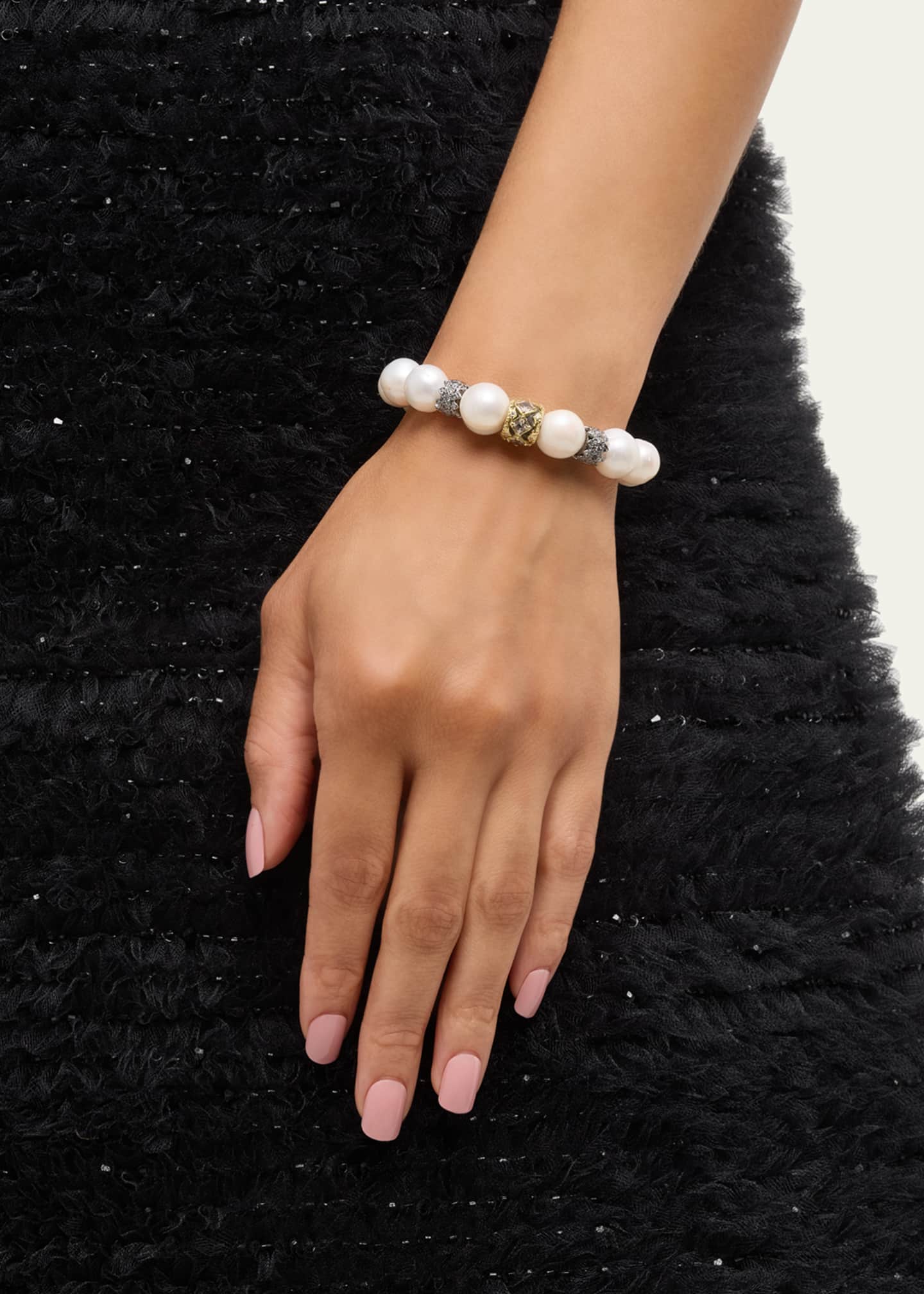 Armenta Pearl and Diamond Pull Bracelet - Bergdorf Goodman