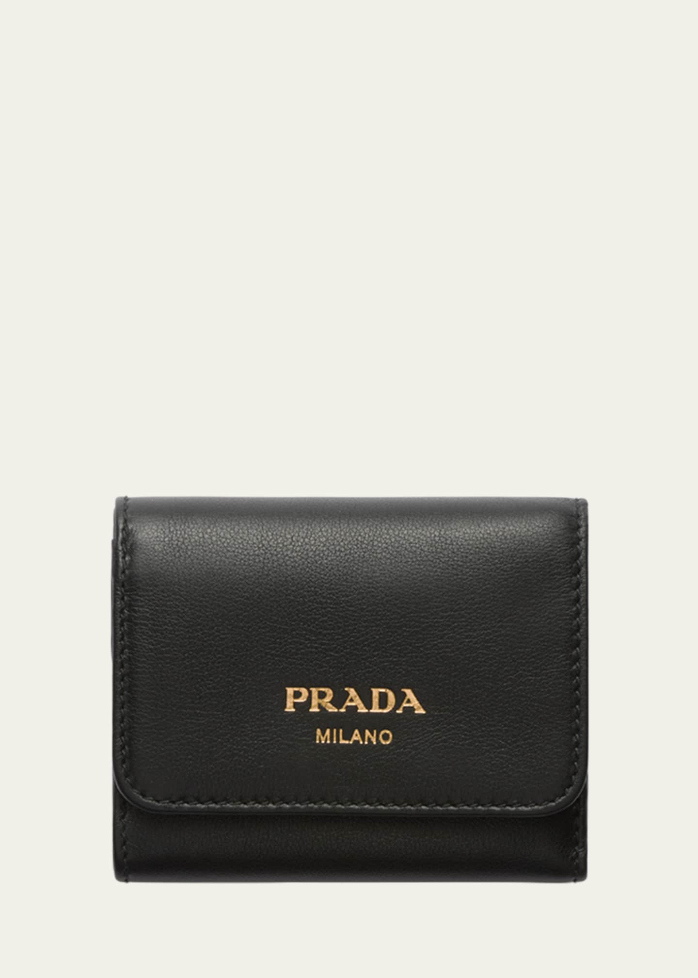 Prada Leather Compact Wallet - Bergdorf Goodman