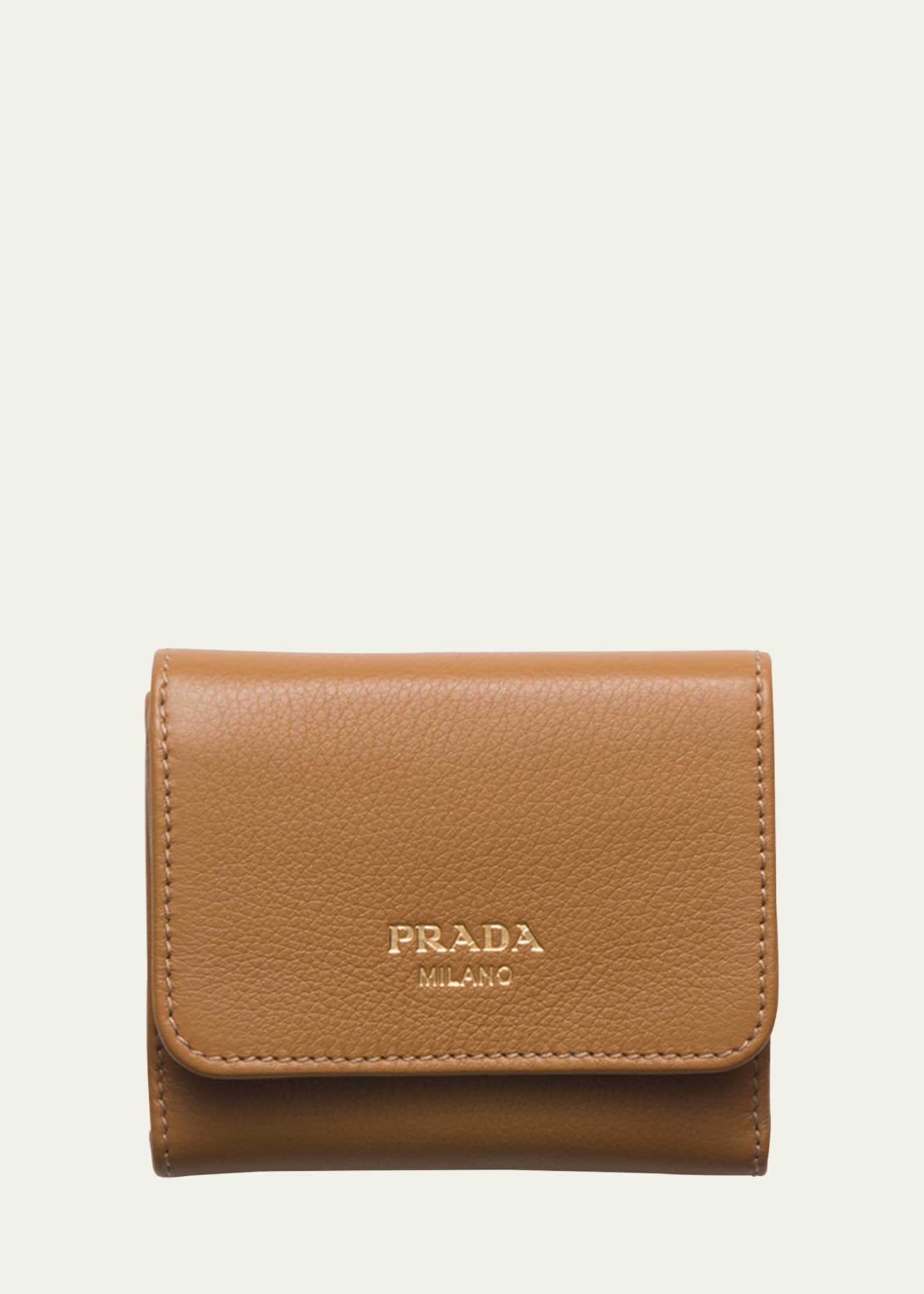 Prada Leather Compact Wallet - Bergdorf Goodman