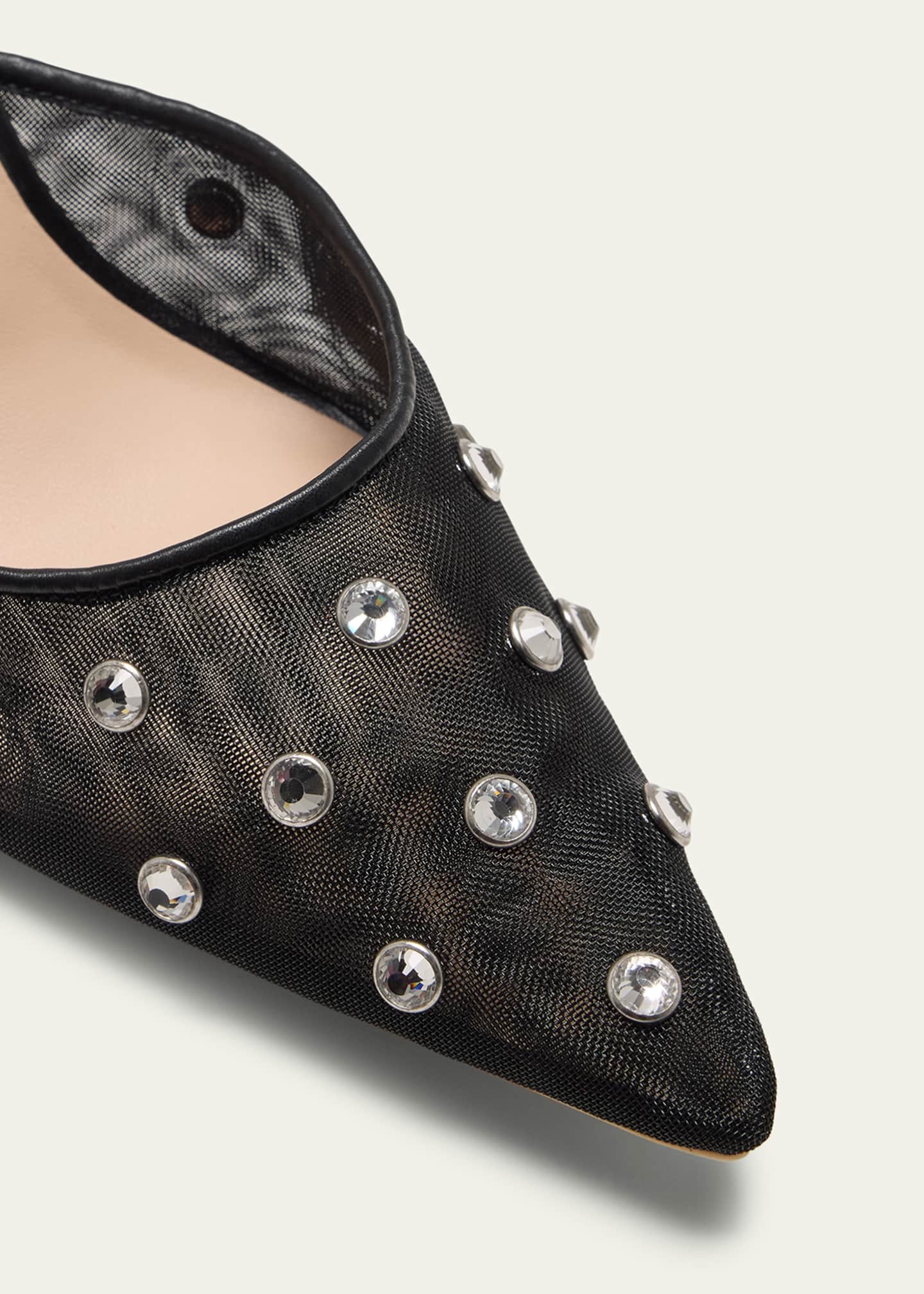 Loeffler Randall Paloma Crystal Mesh Mule Pumps - Bergdorf Goodman