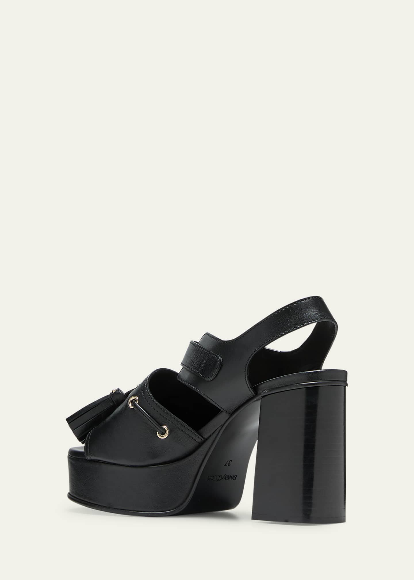 See by Chloe Leather Tassel Platform Sandals - Bergdorf Goodman