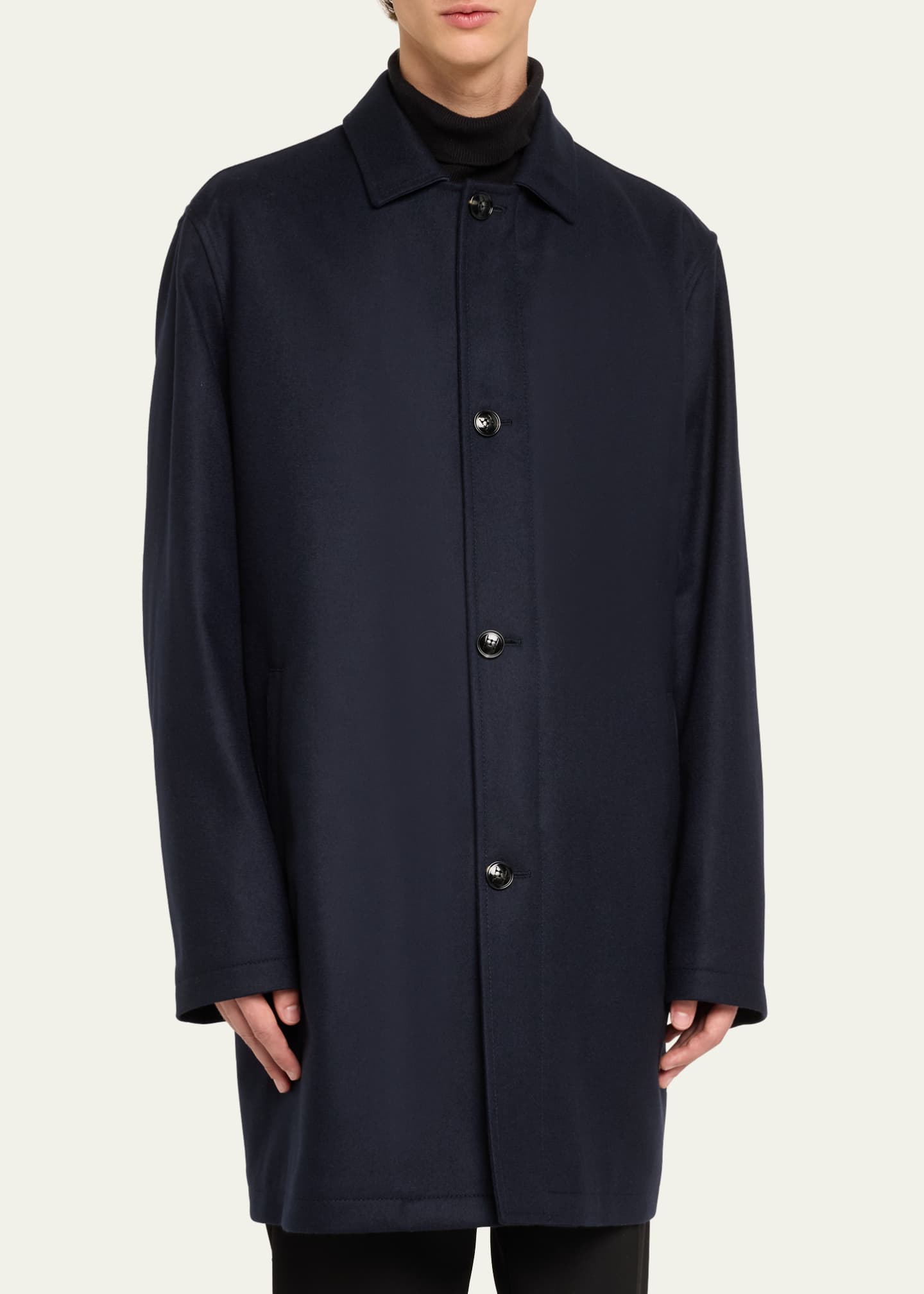 Kiton Men's Cashmere Concealed-Zip Car Coat - Bergdorf Goodman
