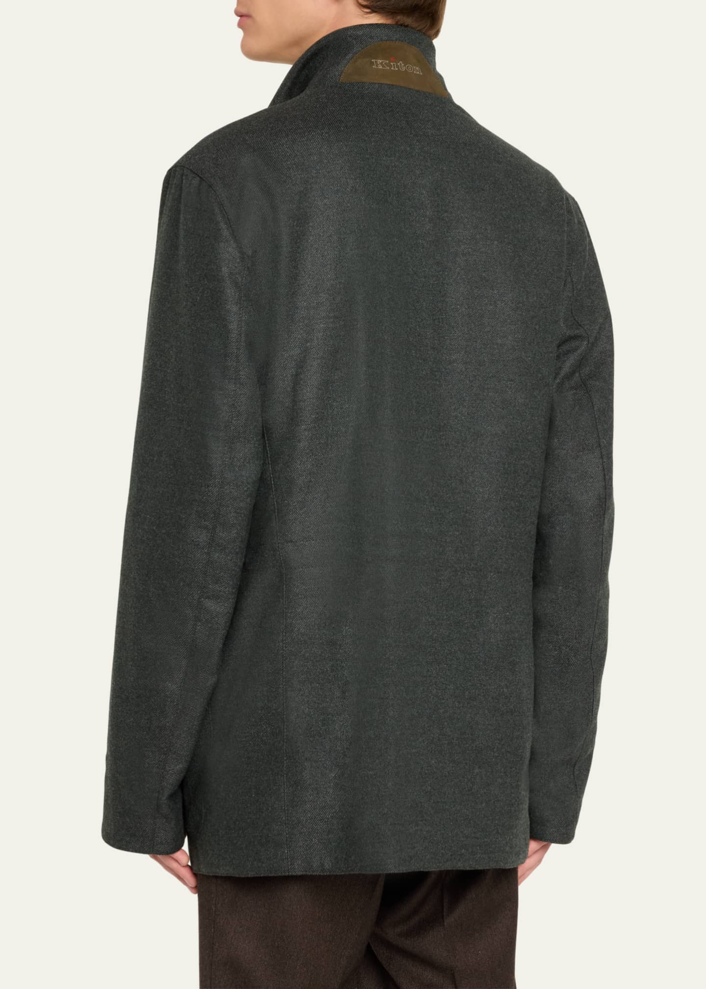 Kiton Men's Twill Wool Cashmere Field Jacket - Bergdorf Goodman