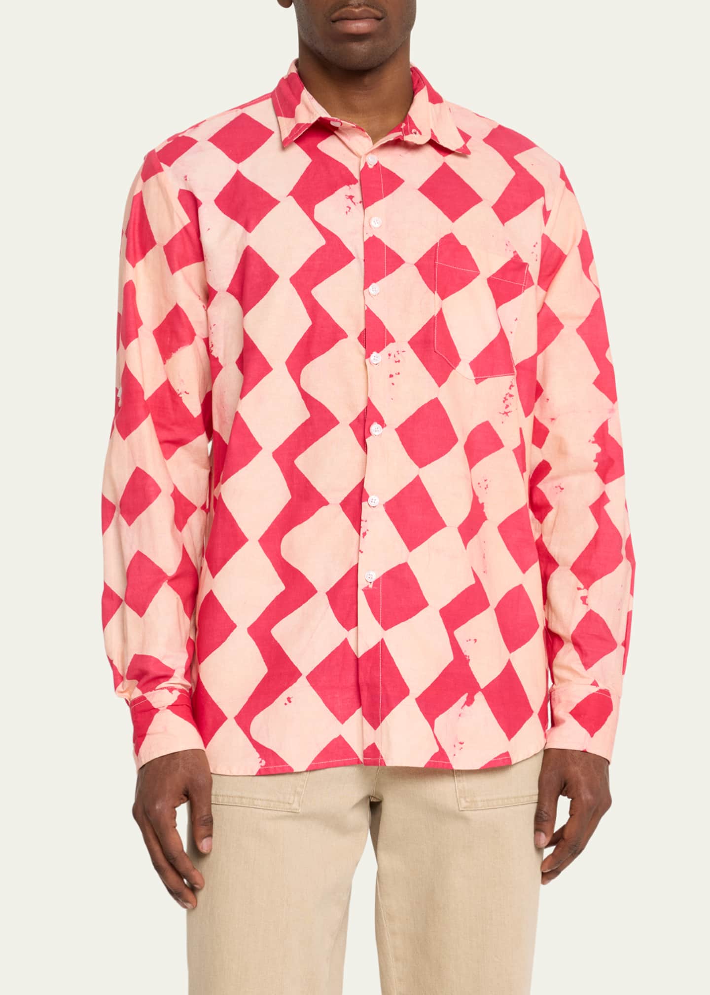 Studio 189 Men's Andy Batik Diamond Sport Shirt - Bergdorf Goodman