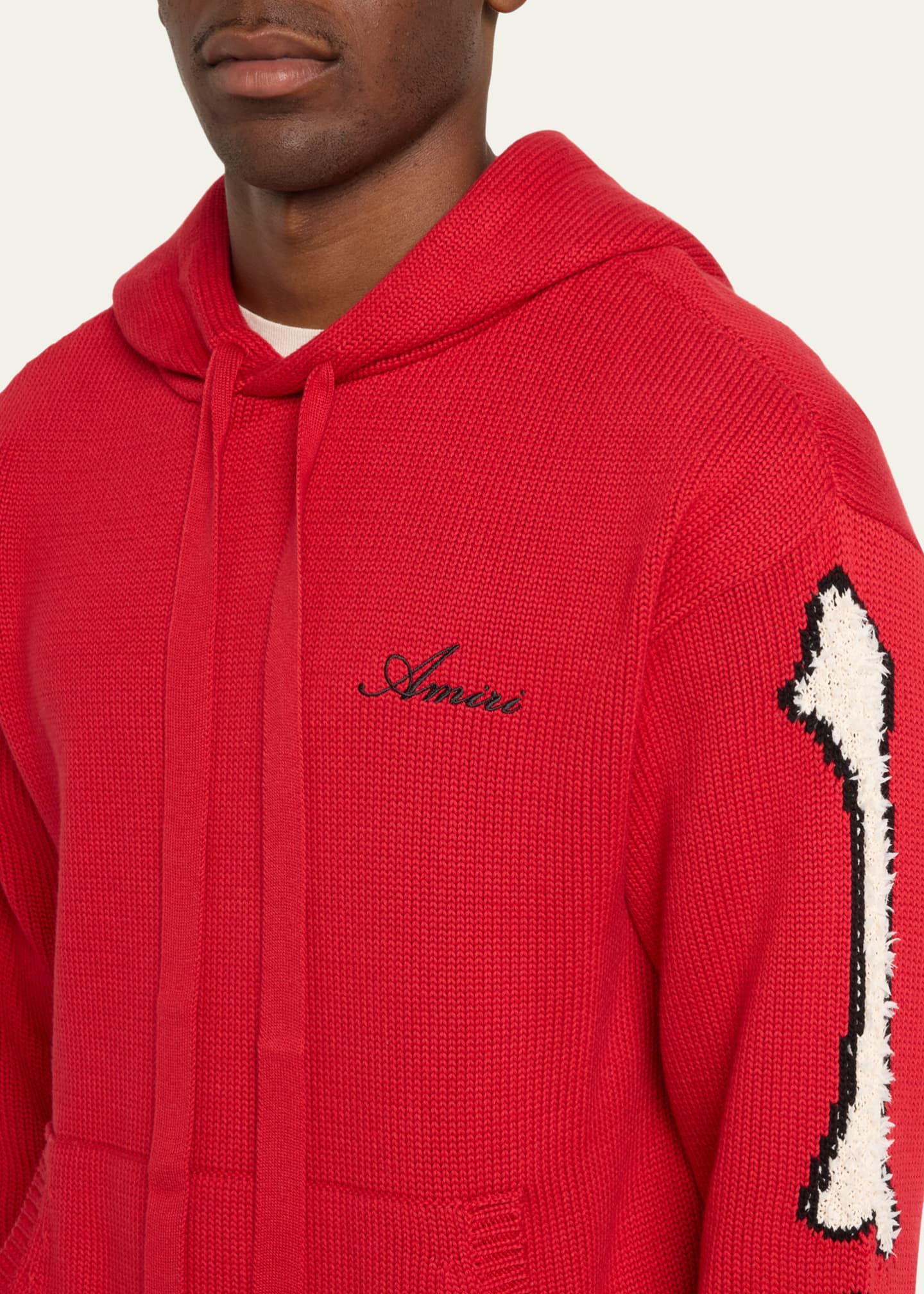 Amiri Men's Hoodie with Bone Sleeves - Bergdorf Goodman