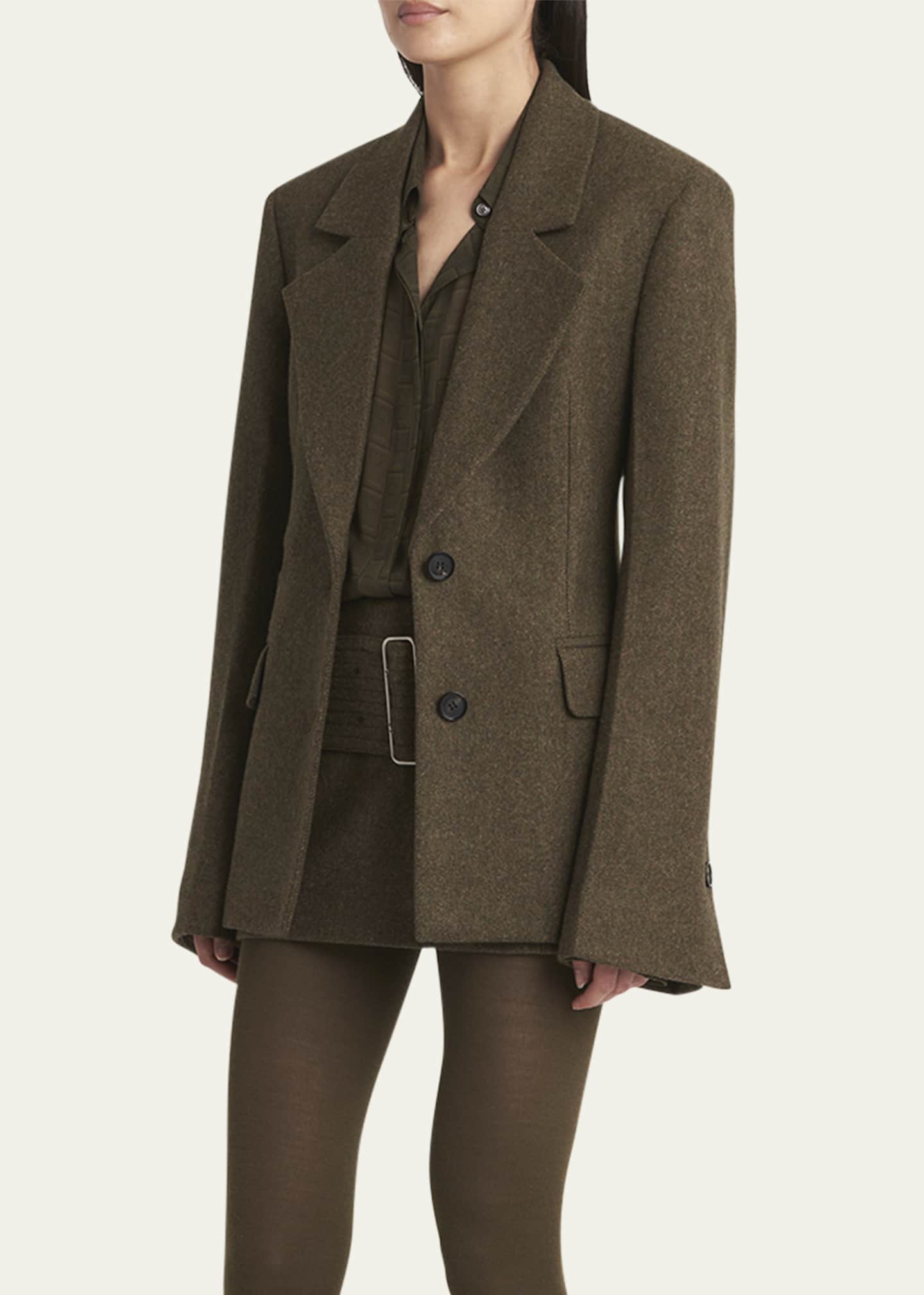 Ferragamo Single-Breasted Wool Blazer Jacket - Bergdorf Goodman